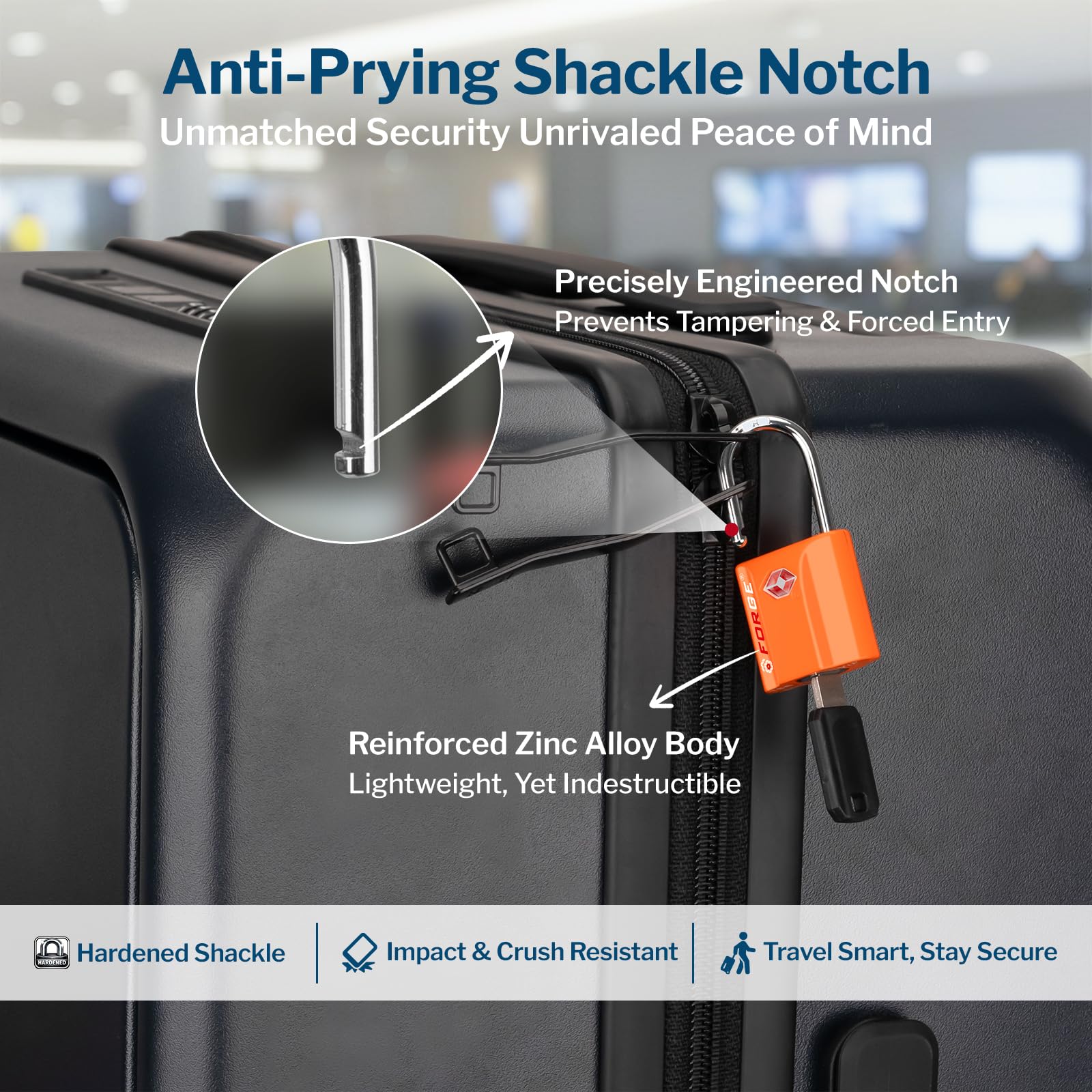 Snapklik.com : Forge Small TSA Approved Luggage Locks: Ultra Secure ...