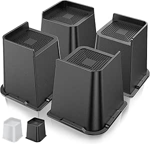 USION Bed Risers 6 inch Lift, Heavy Duty Furniture Risers Up to 5500lbs ...
