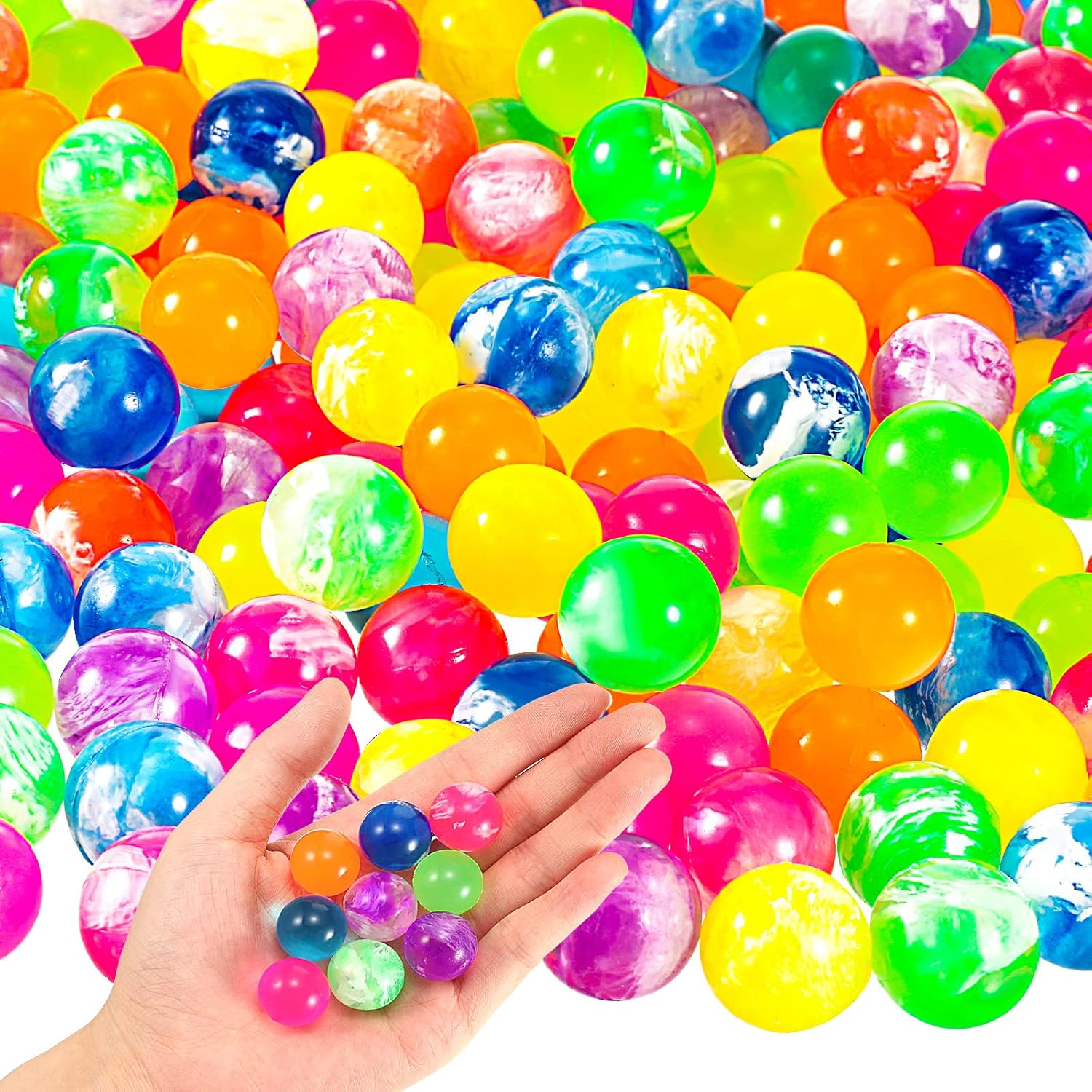 Amazon.com: Leitee 500 Pcs Bouncy Balls Bulk, 0.78 Inch/ 20 mm Small ...