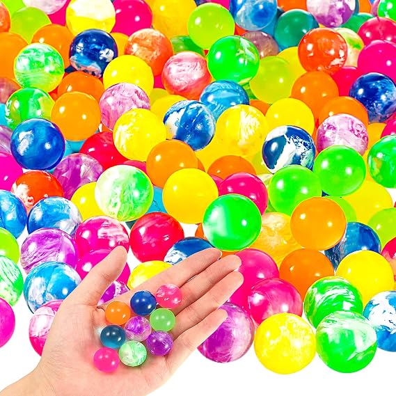 Amazon.com: Leitee 500 Pcs Bouncy Balls Bulk, 0.7 Inch/ 18 mm Small ...