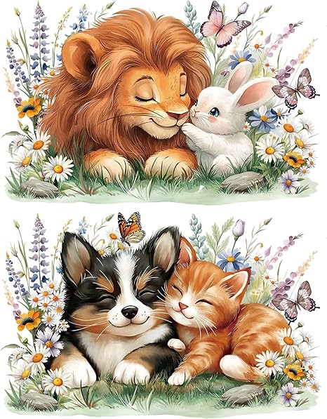 Amazon.com: Joeyan Animals Rub On Transfers for Furniture and Crafts, 2 ...