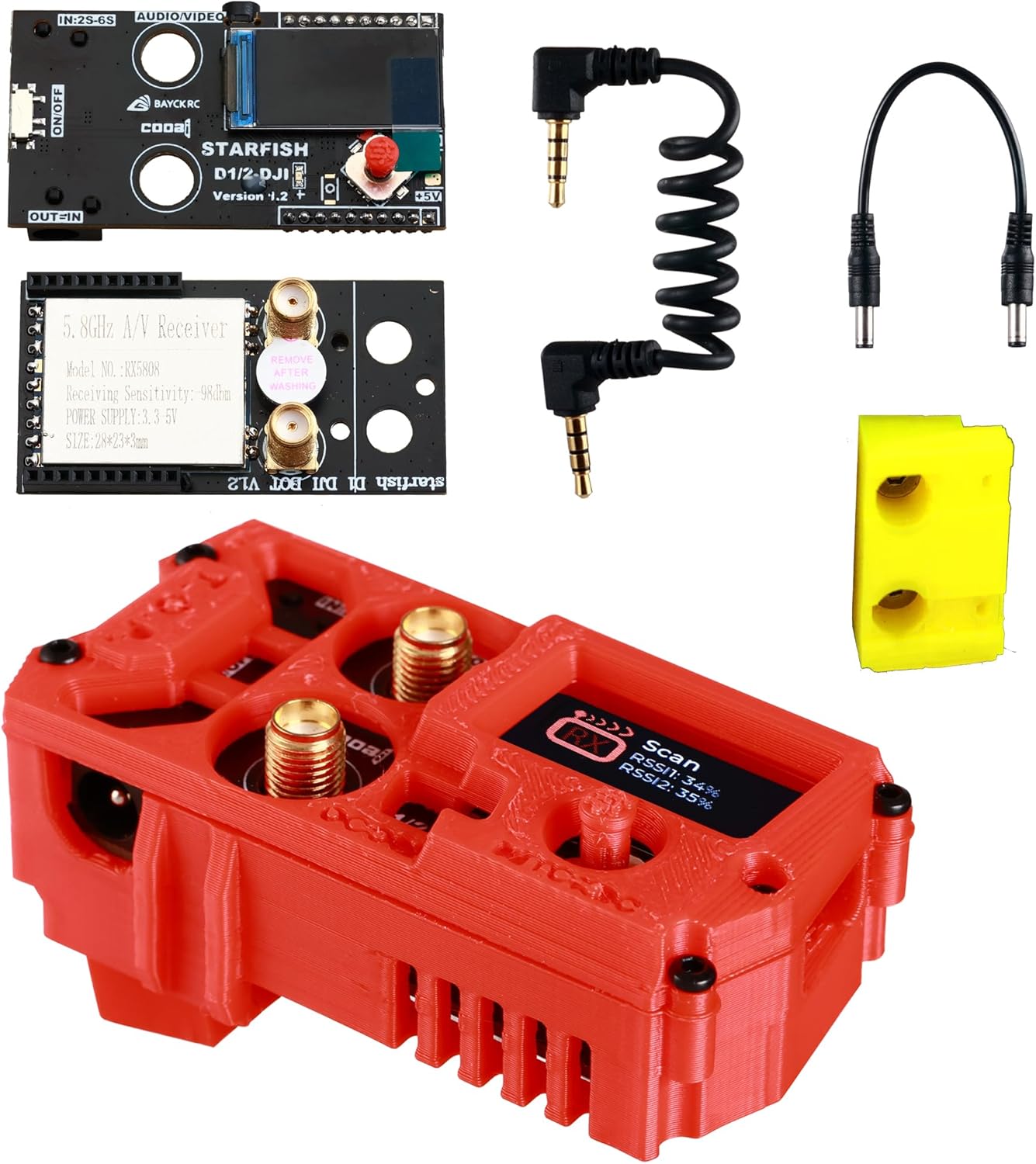 Amazon.com: All-in-One FPV Analog Mod Adapter and RX5808 Receiver 5 ...