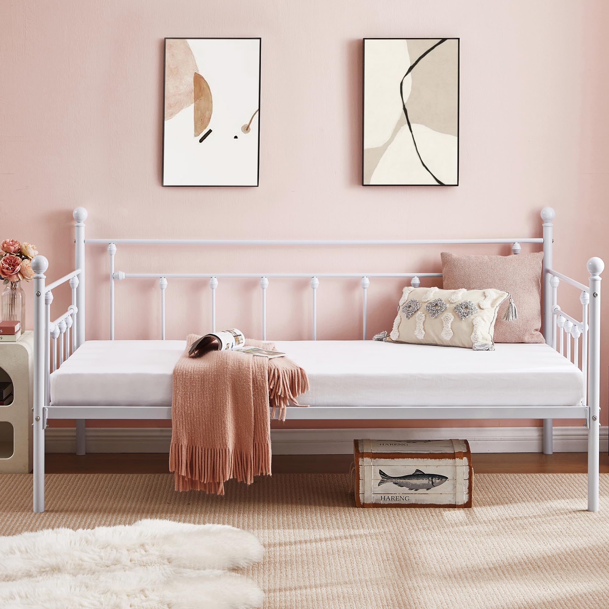 Amazon.com: VECELO Daybed Frame, Twin Size Metal Platform Bed with ...