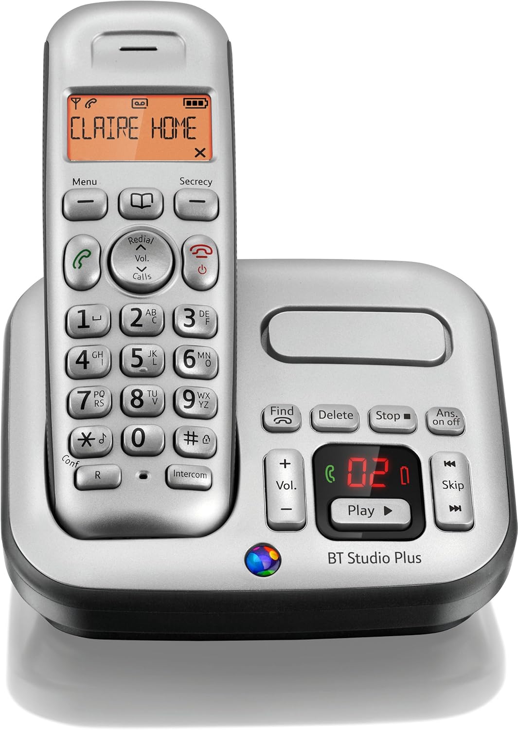 BT Studio Plus 4500 Single DECT Cordless Telephone with Answer Machine ...