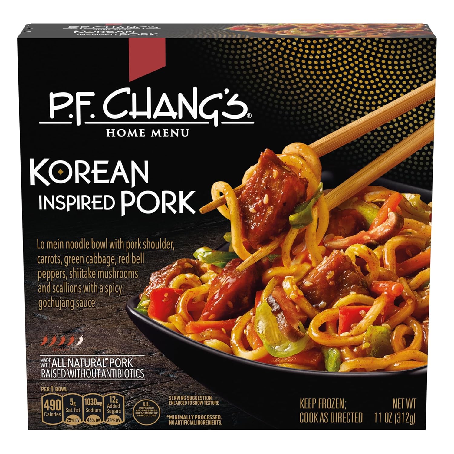 Amazon.com: P.F. Chang's Home Menu Korean Inspired Pork Noodle Bowl ...