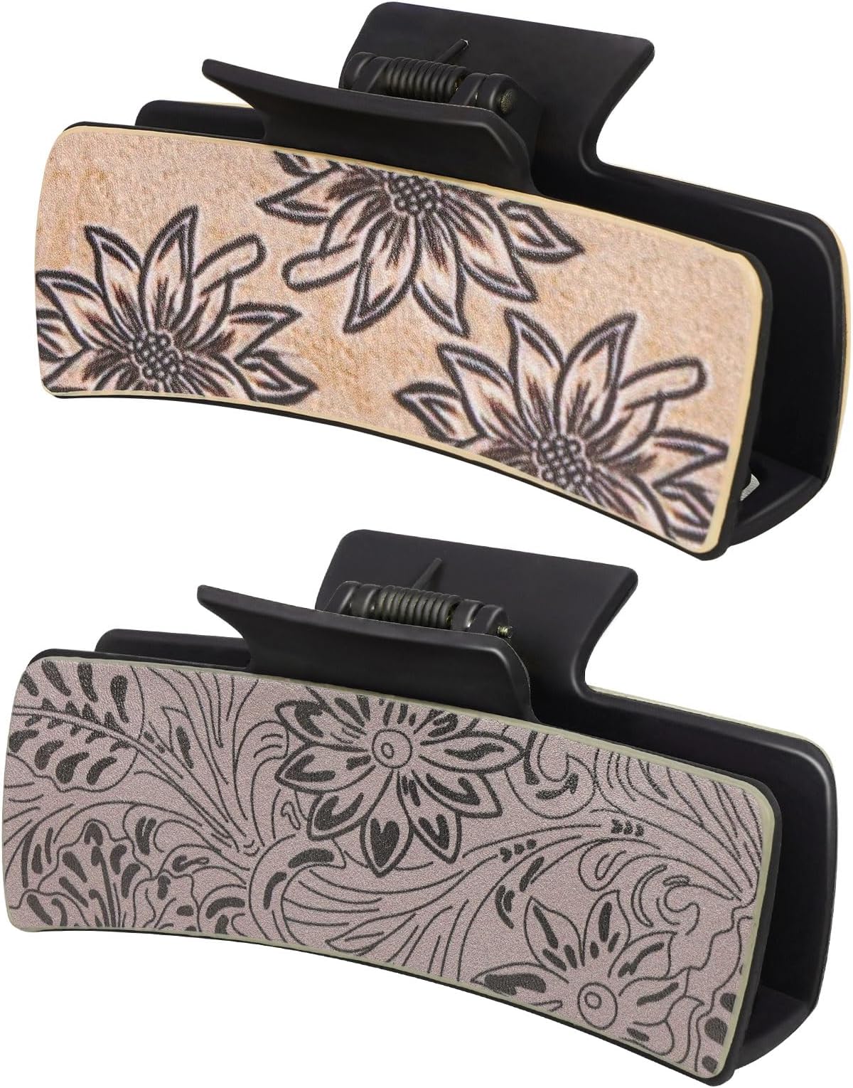 Amazon.com : ZZXLLRO 2Pack Large Western Hair Clips, 4" Artificial ...