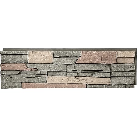 GenStone Faux Stacked Stone Panel 41" x 11.25" in Kenai Color for Do It ...
