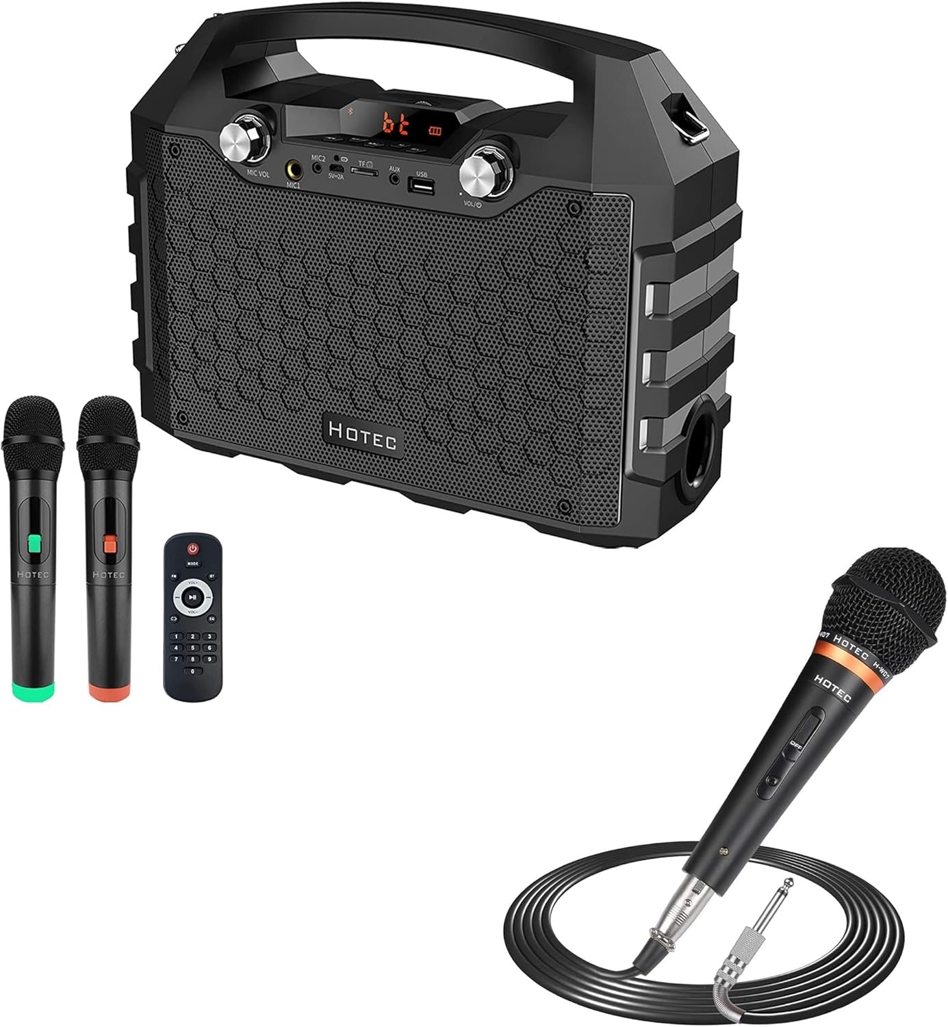 Amazon.com: HOTEC Wireless Bluetooth Portable PA Speaker System and ...