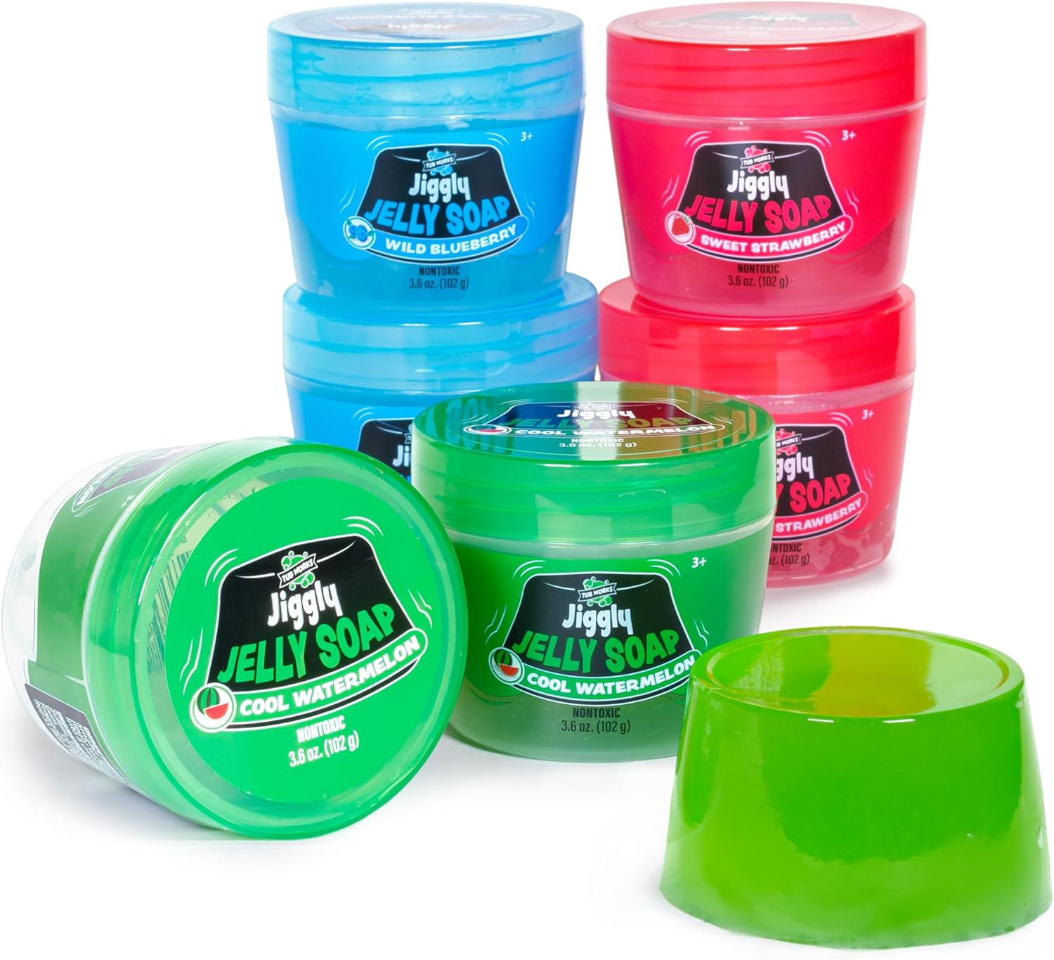 Amazon.com: Tub Works® Jiggly Jelly Soap Kids Soap Bath Toy, 6 Pack ...