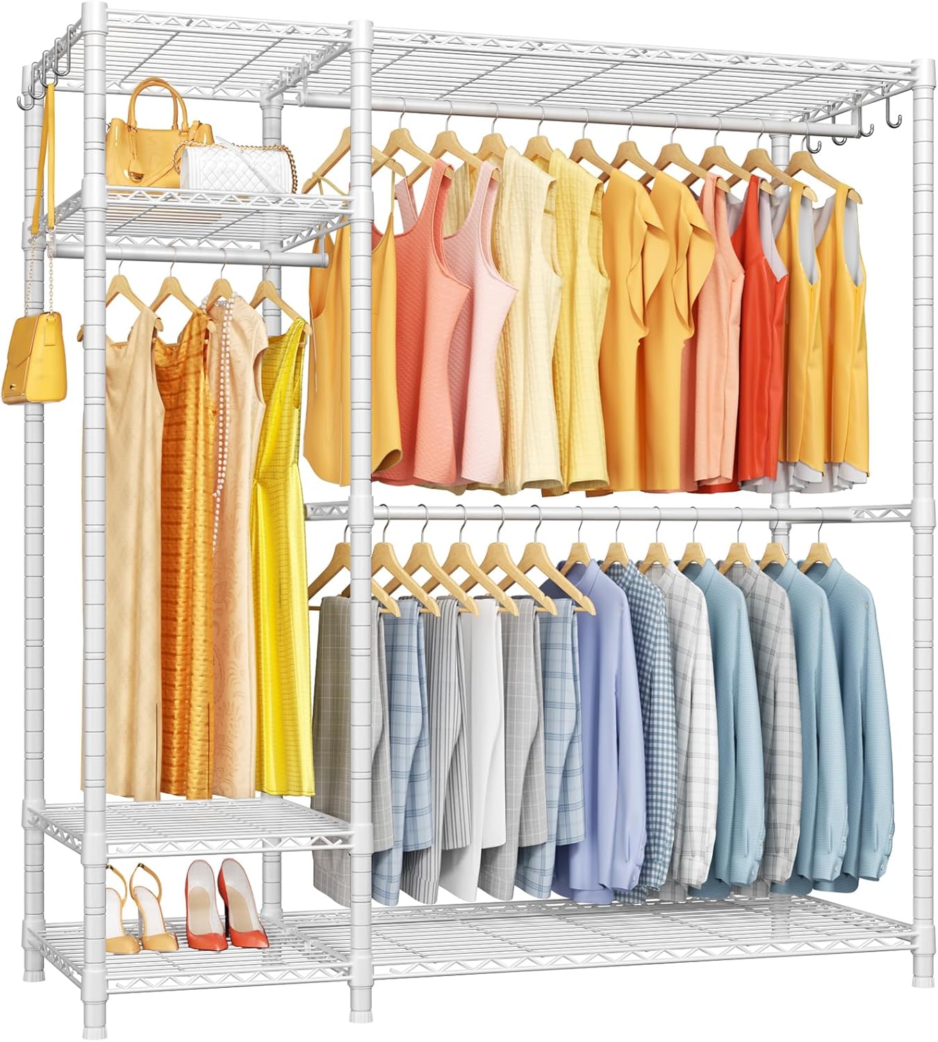 Amazon.com: Ulif F7 Garment Rack Heavy Duty Clothes Rack, Clothing ...