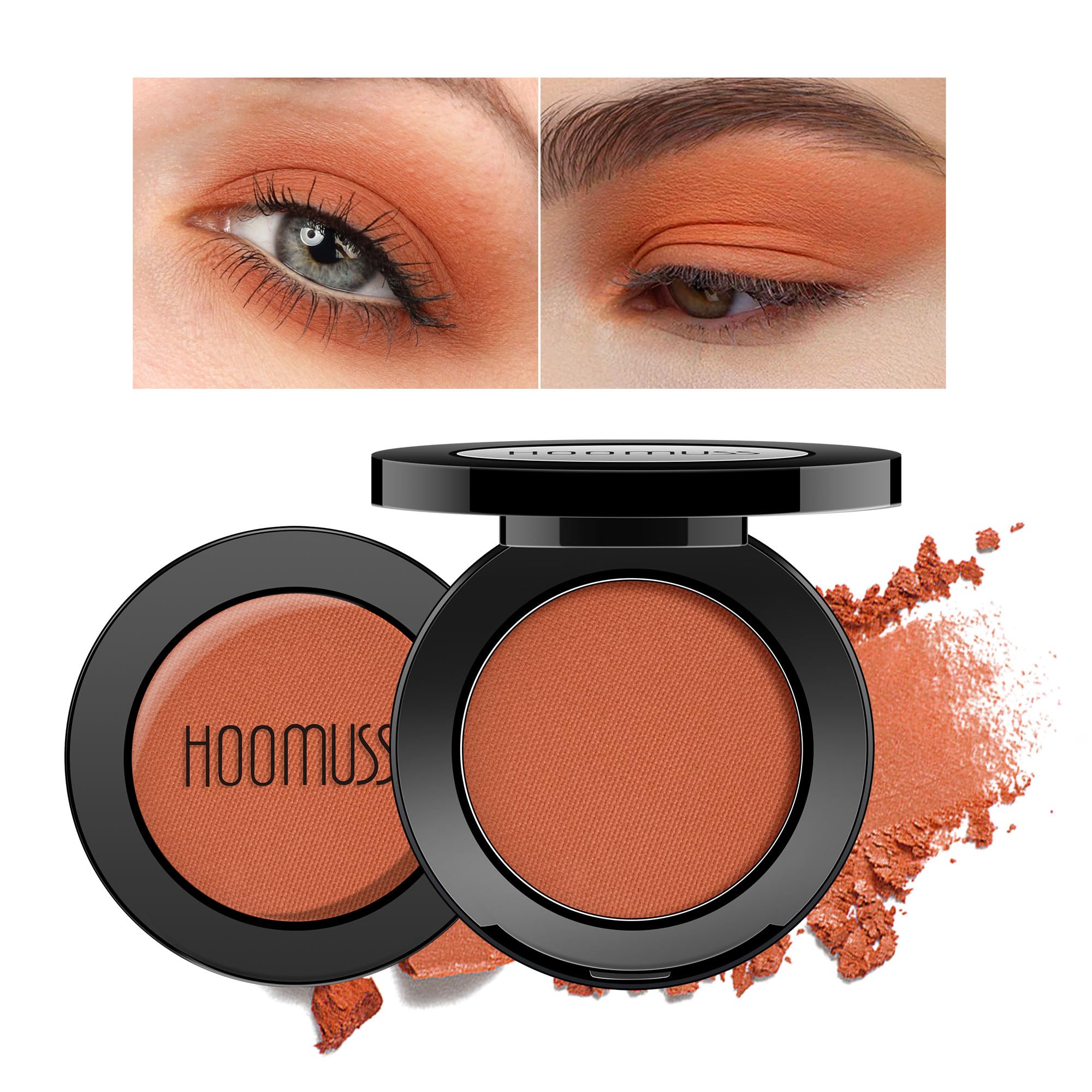 Amazon.com : HOOMUSS Single Coral Eyeshadow Matte, Handmade Pressed ...