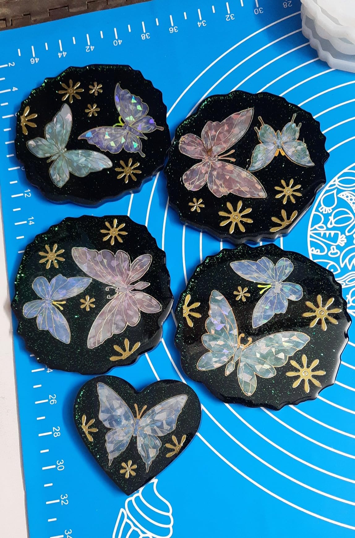 HASTHIP® Butterfly Stickers Set - Ice Crystals Holographic Shiny ...