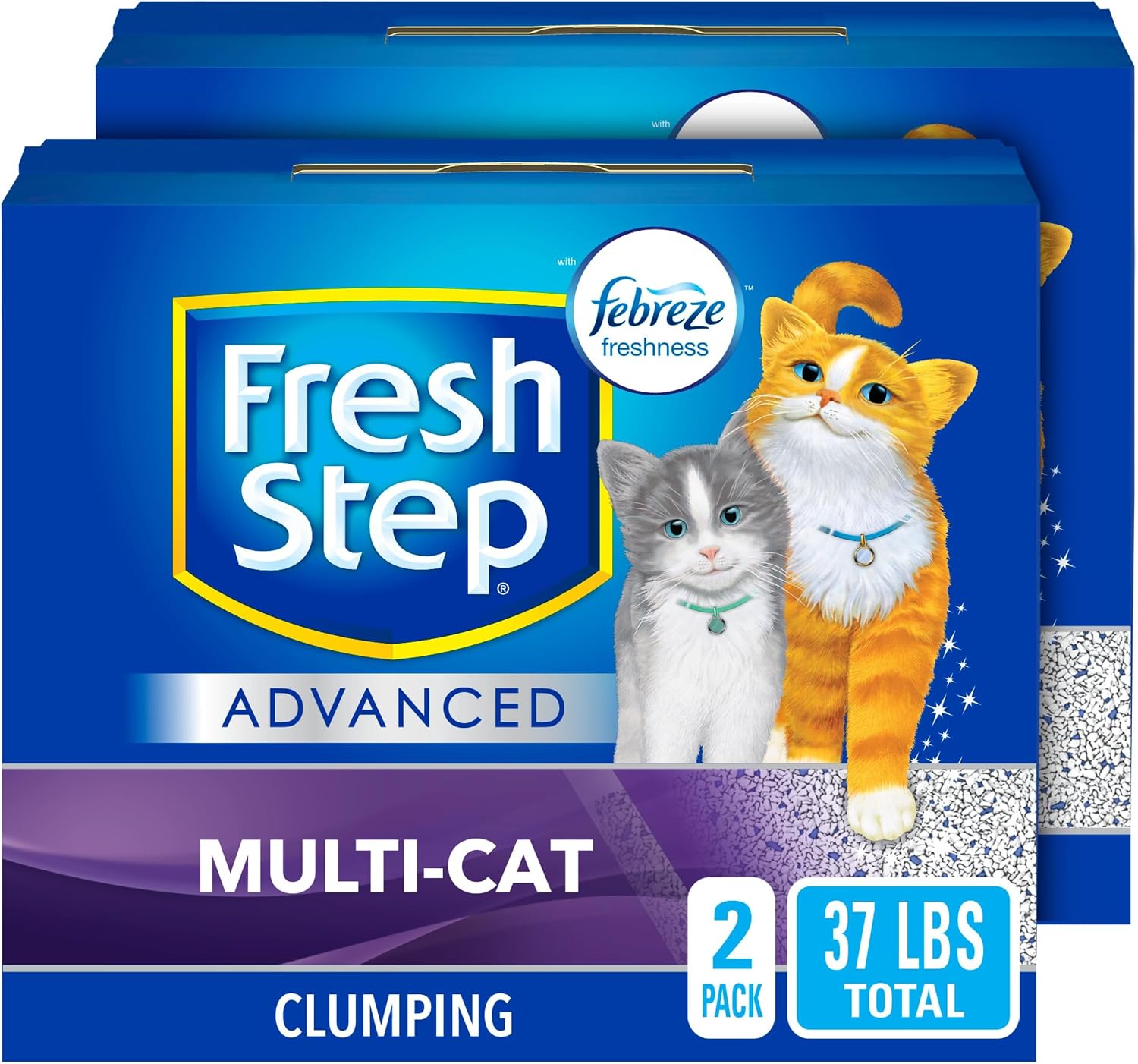 Fresh Step Advanced Multi-Cat Clumping Cat Litter con control de olores ...