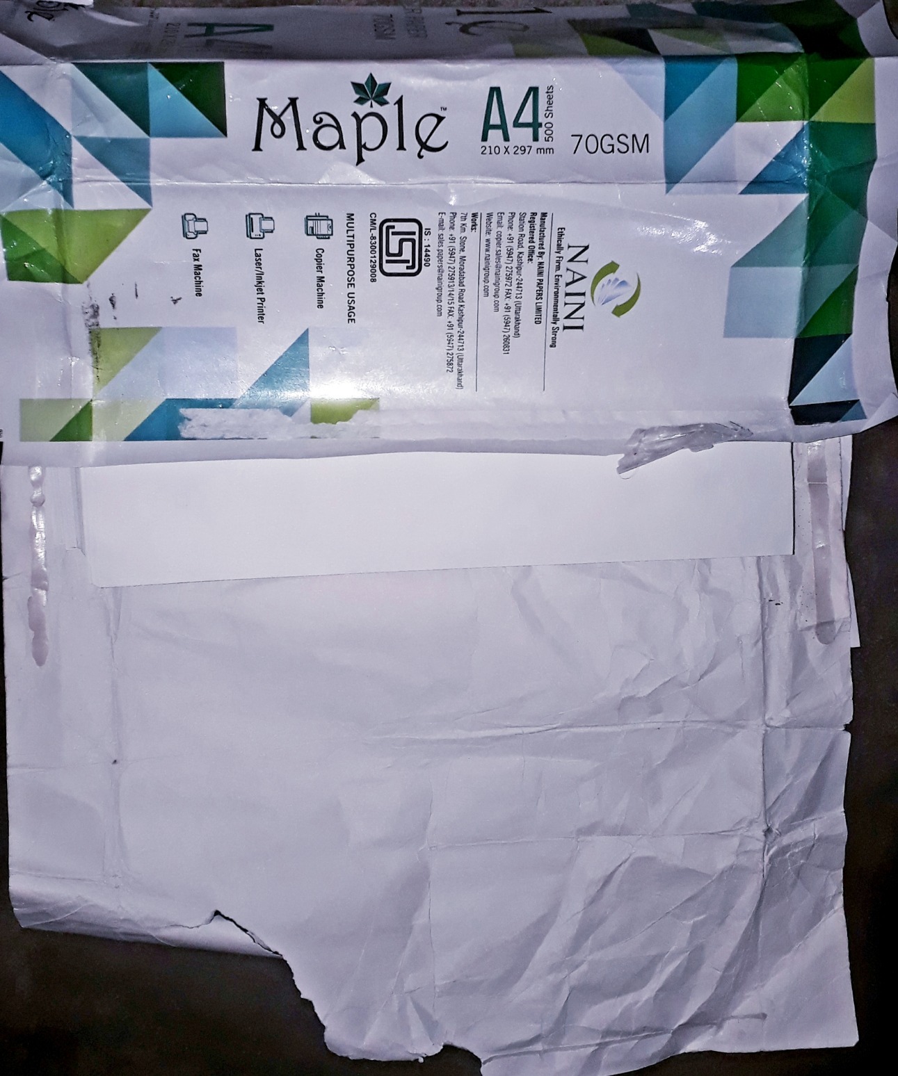 Maple Multi Purpose Copier Paper A4 70GSM 1 Reams (500 Sheets) : Amazon ...