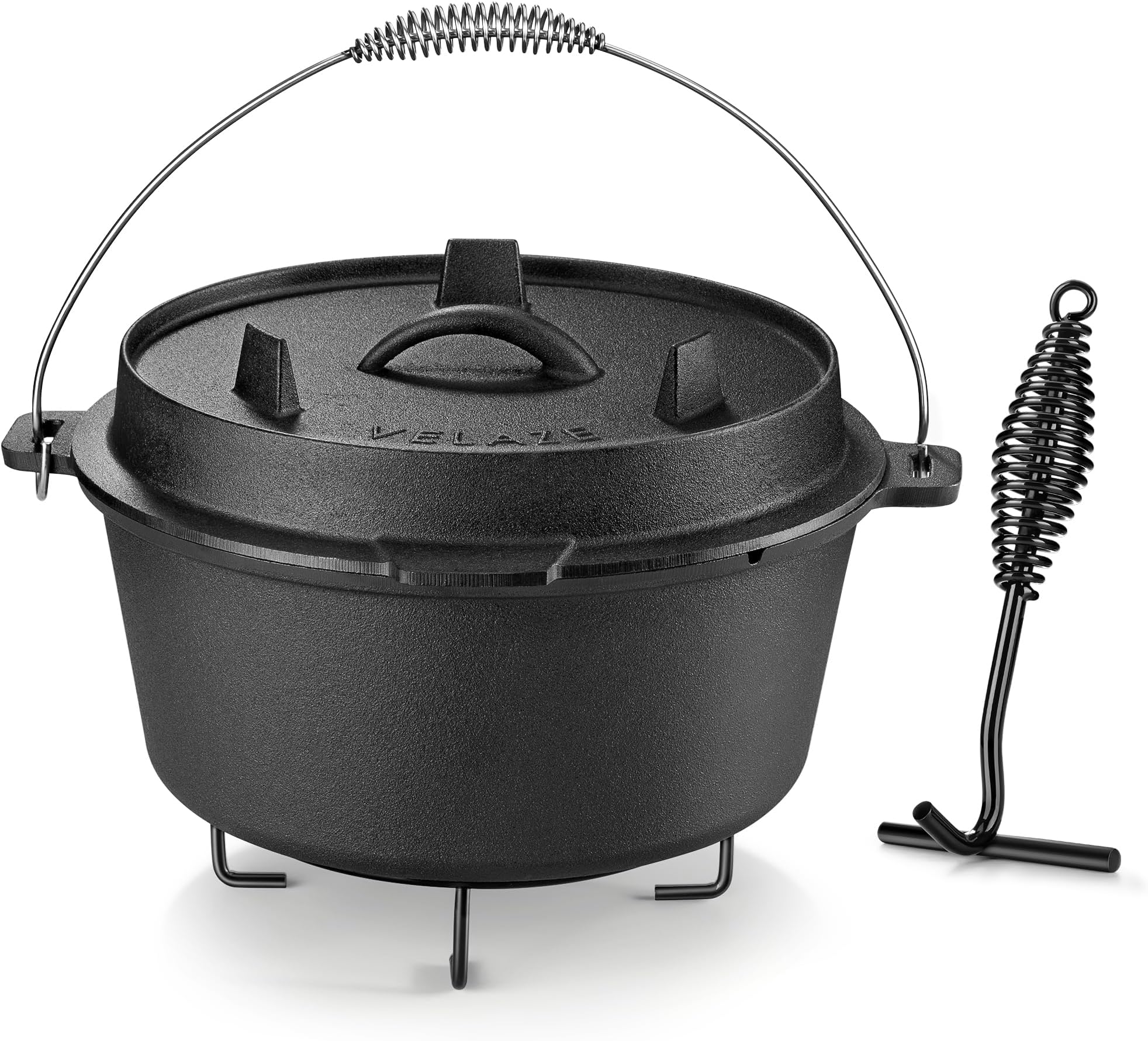 Amazon.com: Lodge Yellowstone - 12" Deep Camp Dutch Oven, Power Y Lid ...