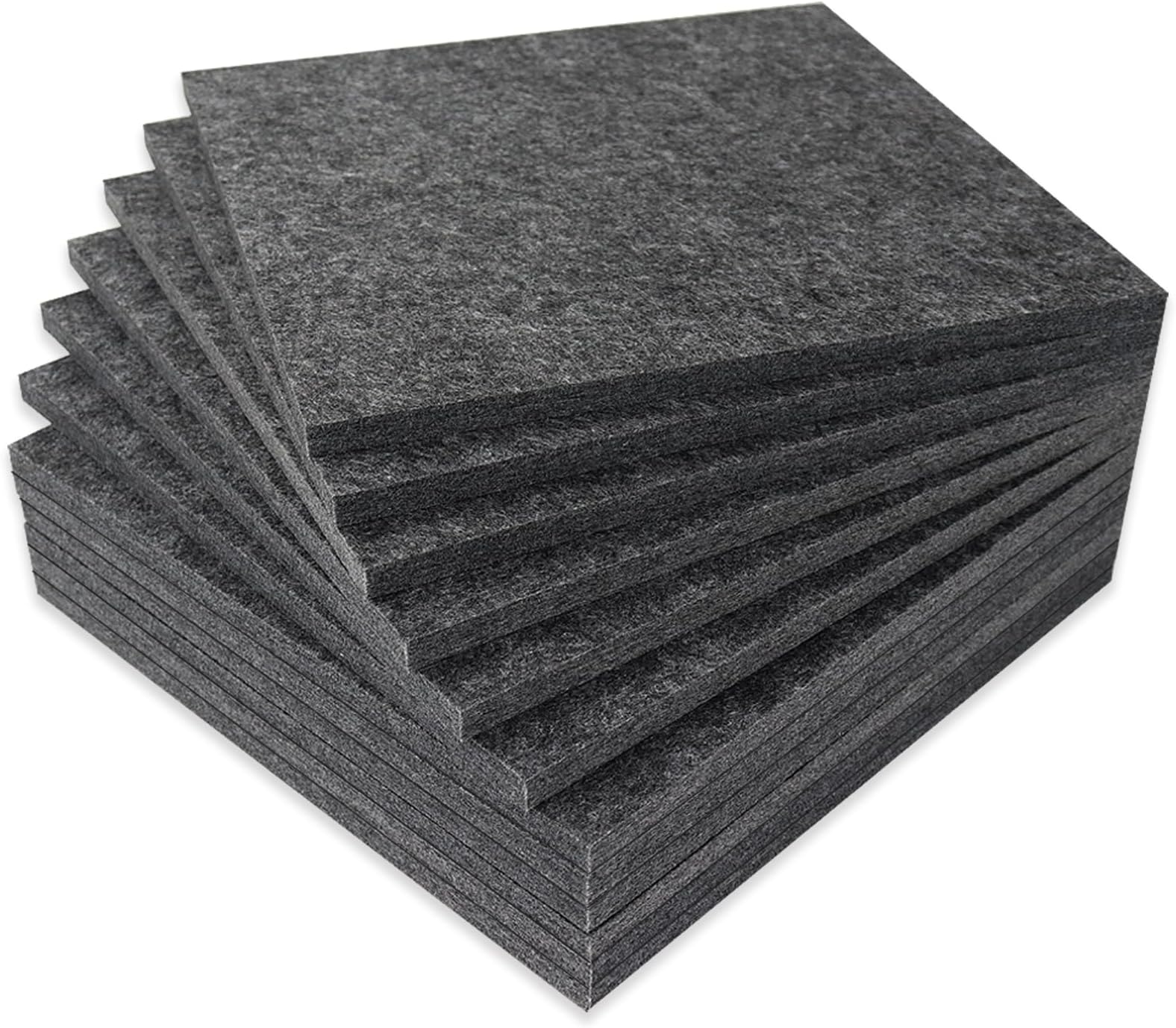 BXI Thickened Sound Absorbing Panels - 12 Pack 12 X 12 X 0.5 Inches ...