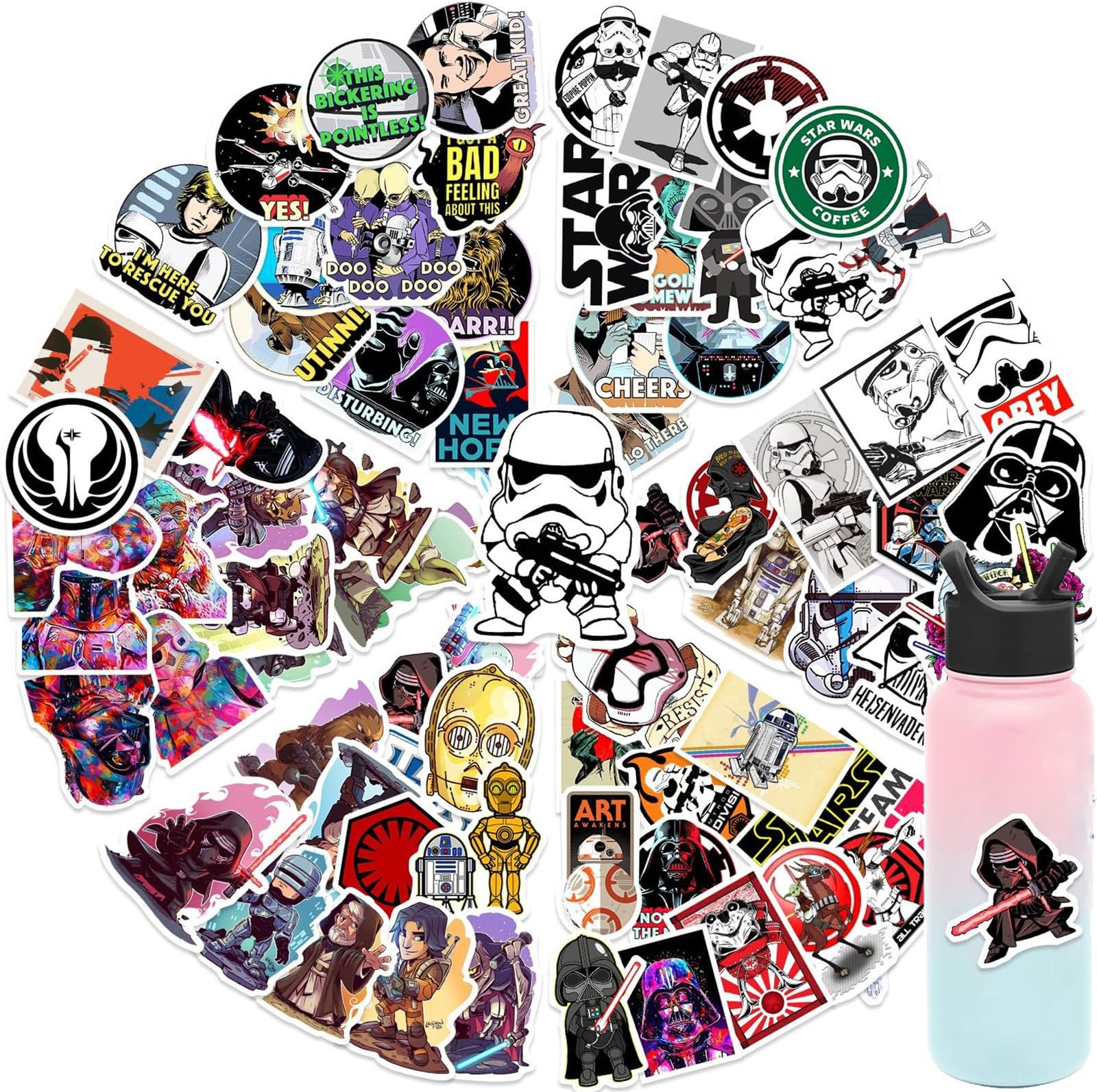 Amazon.com: Stickers 20 Pcs Per Pack Stormtrooper Colorful Aesthetic ...