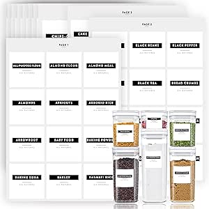 Amazon.com: 168 Pantry Labels for Food Containers, Minimalist ...