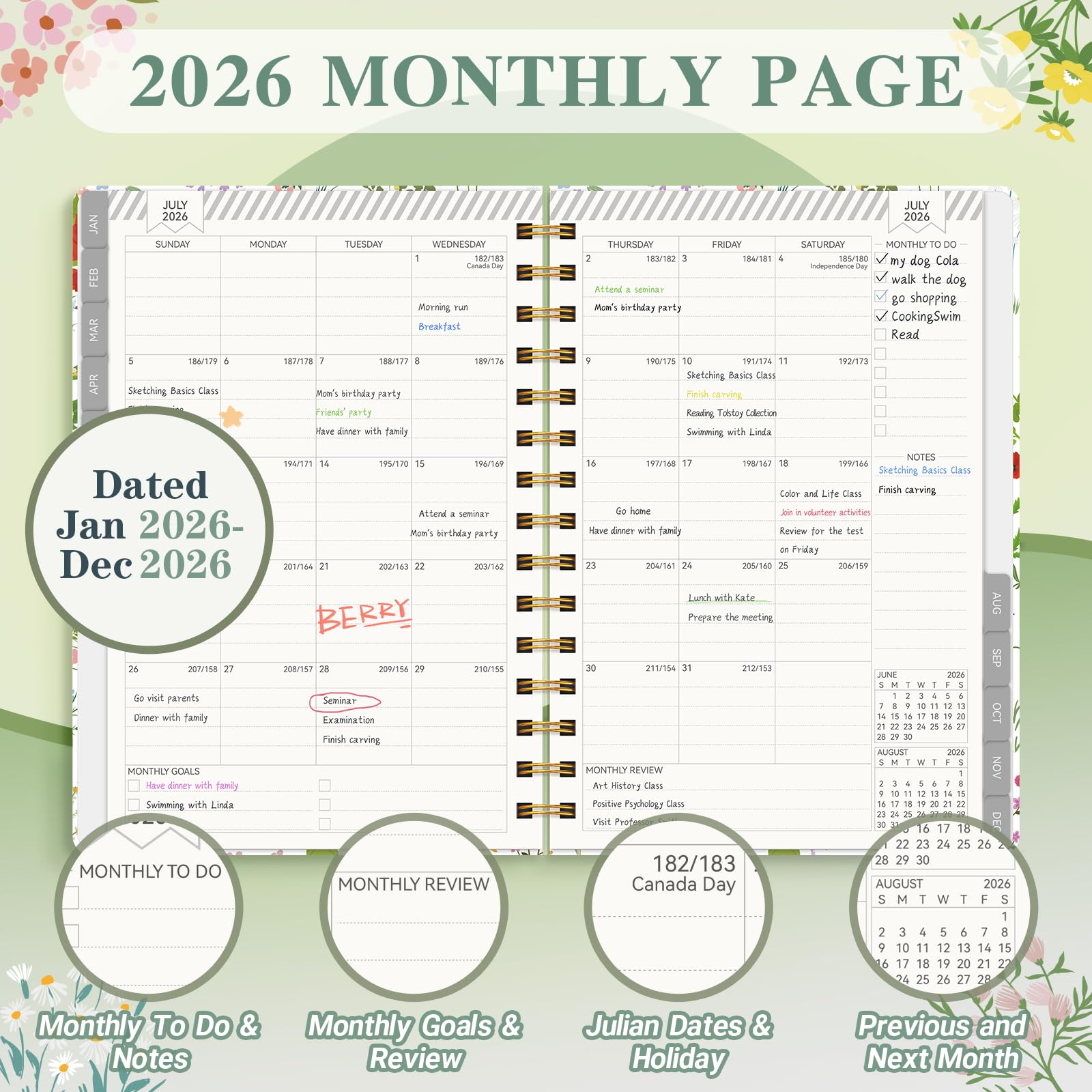 Snapklik.com : Planner 2026 Planner Weekly And Monthly, Jan. 2026 Dec ...