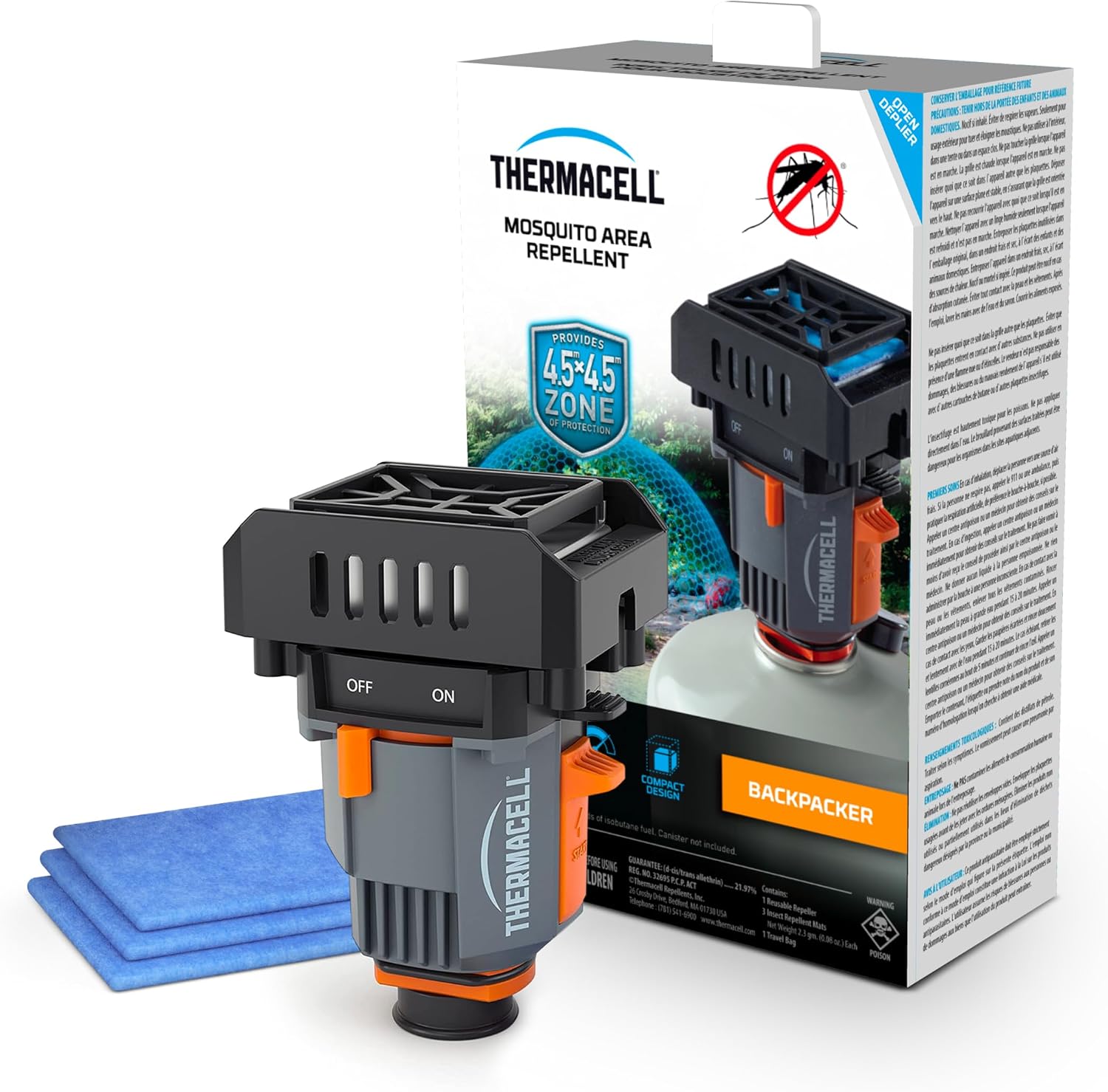 Thermacell Backpacker Mosquito Repeller, Gen 2.0 with 16 Hours of ...