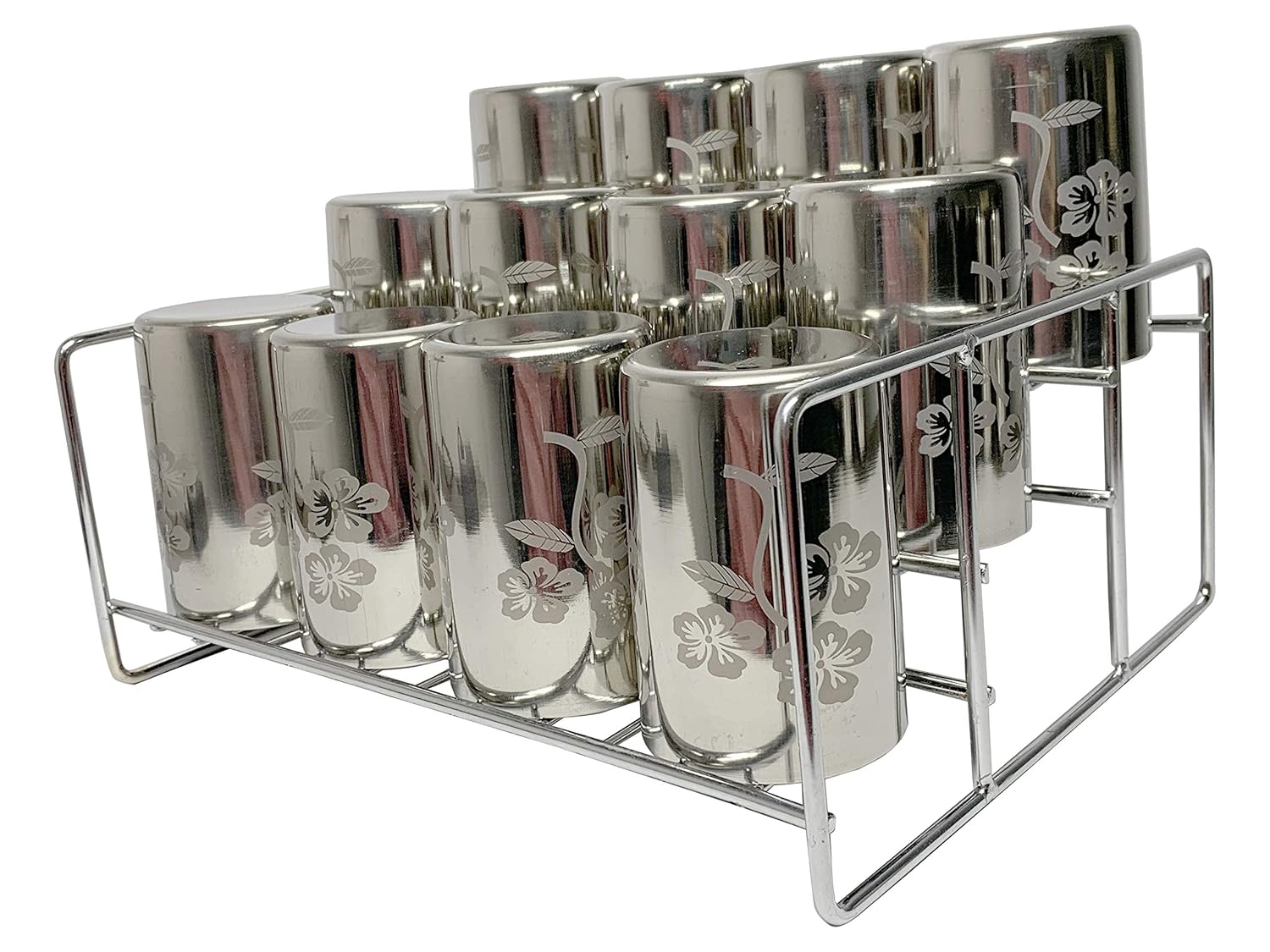 JUGTE 3-Tier Step Standing Rack Stainless Steel Kitchen Cabinets ...