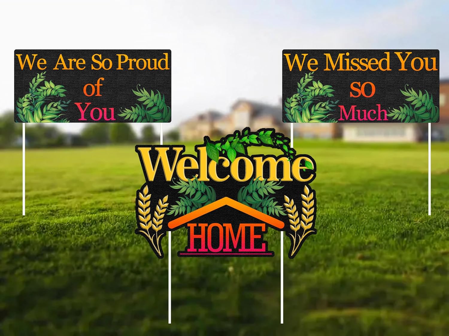 Amazon.com : Welcome Home Yard Sign Set - Family Gathering Party ...