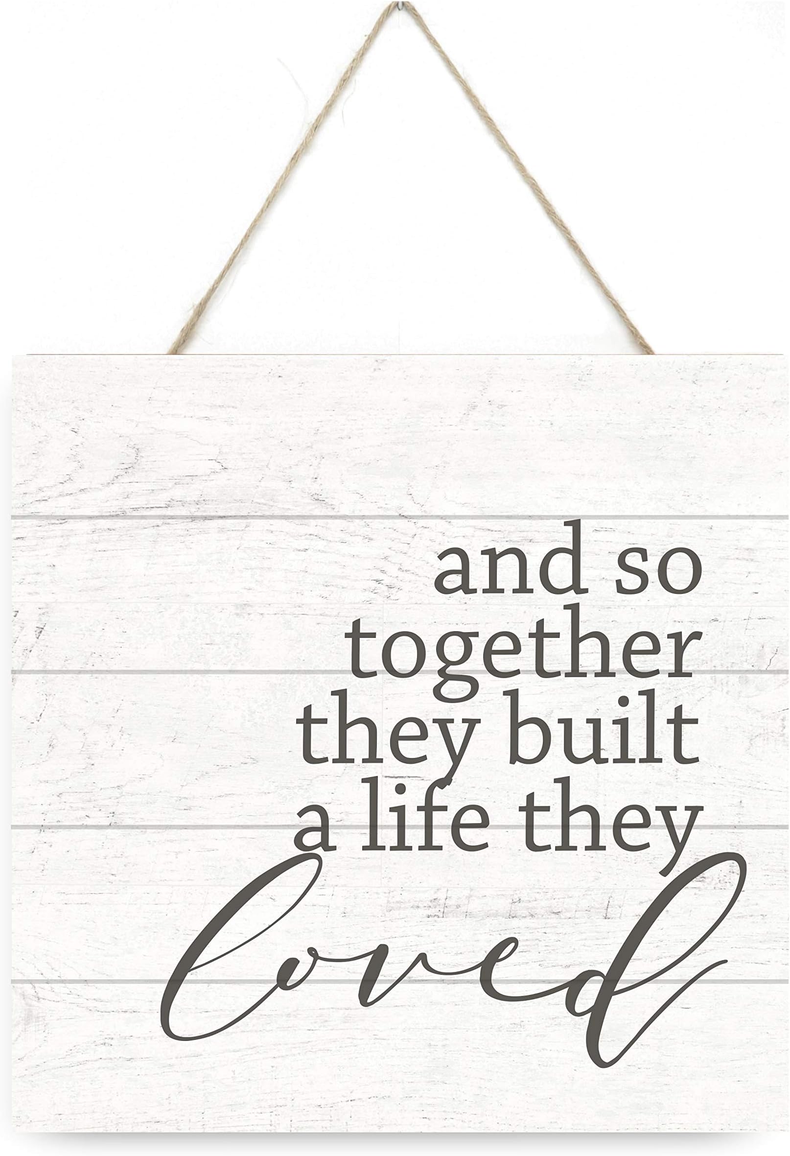 Amazon.com: and So Together They Built A Life They Loved Rustic Wood ...