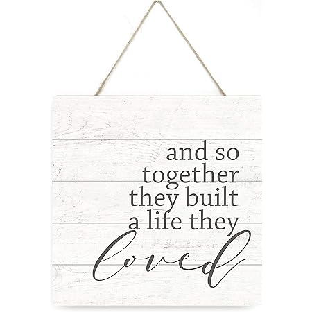 Amazon.com: and So Together They Built A Life They Loved Rustic Wood ...