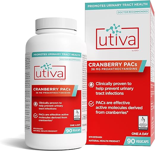 Utiva Cranberry PACs – Clinically Studied Ingredients 36mg PACs for UTI ...