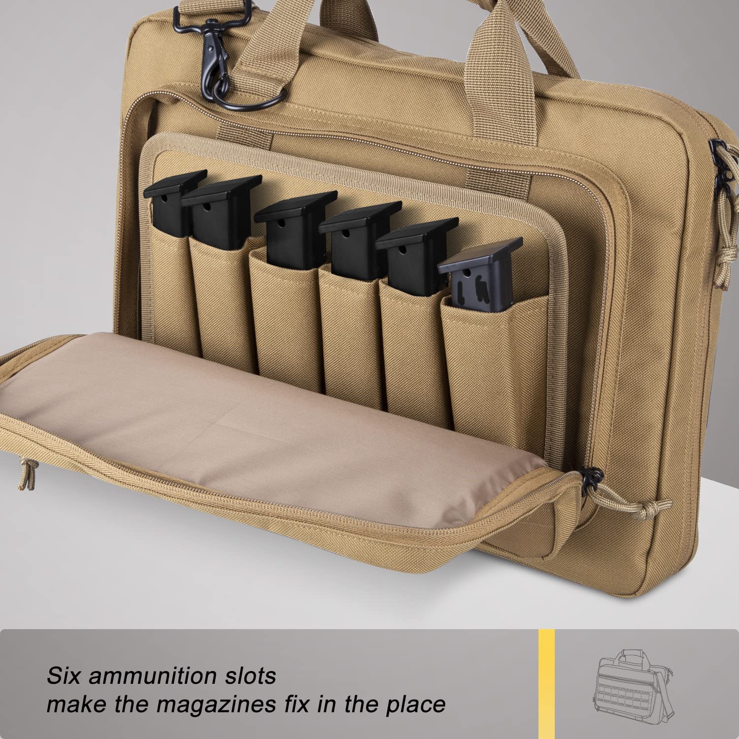 Snapklik.com : WINCENT Tactical Double Scoped Handgun Firearm Case ...