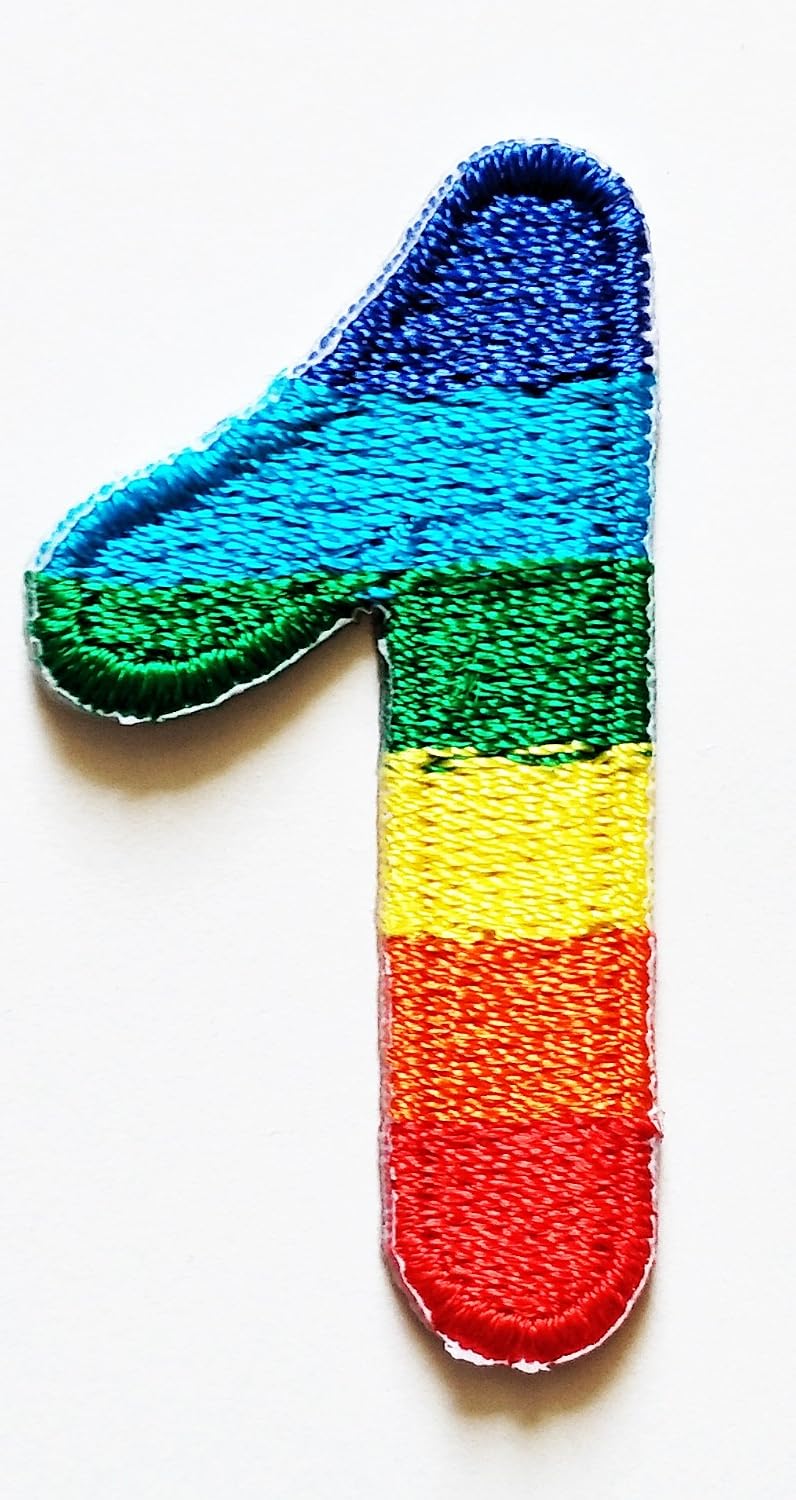 Amazon.com: HHO Rainbow Number 1 No 1 Math Counting no 1 School Patch ...