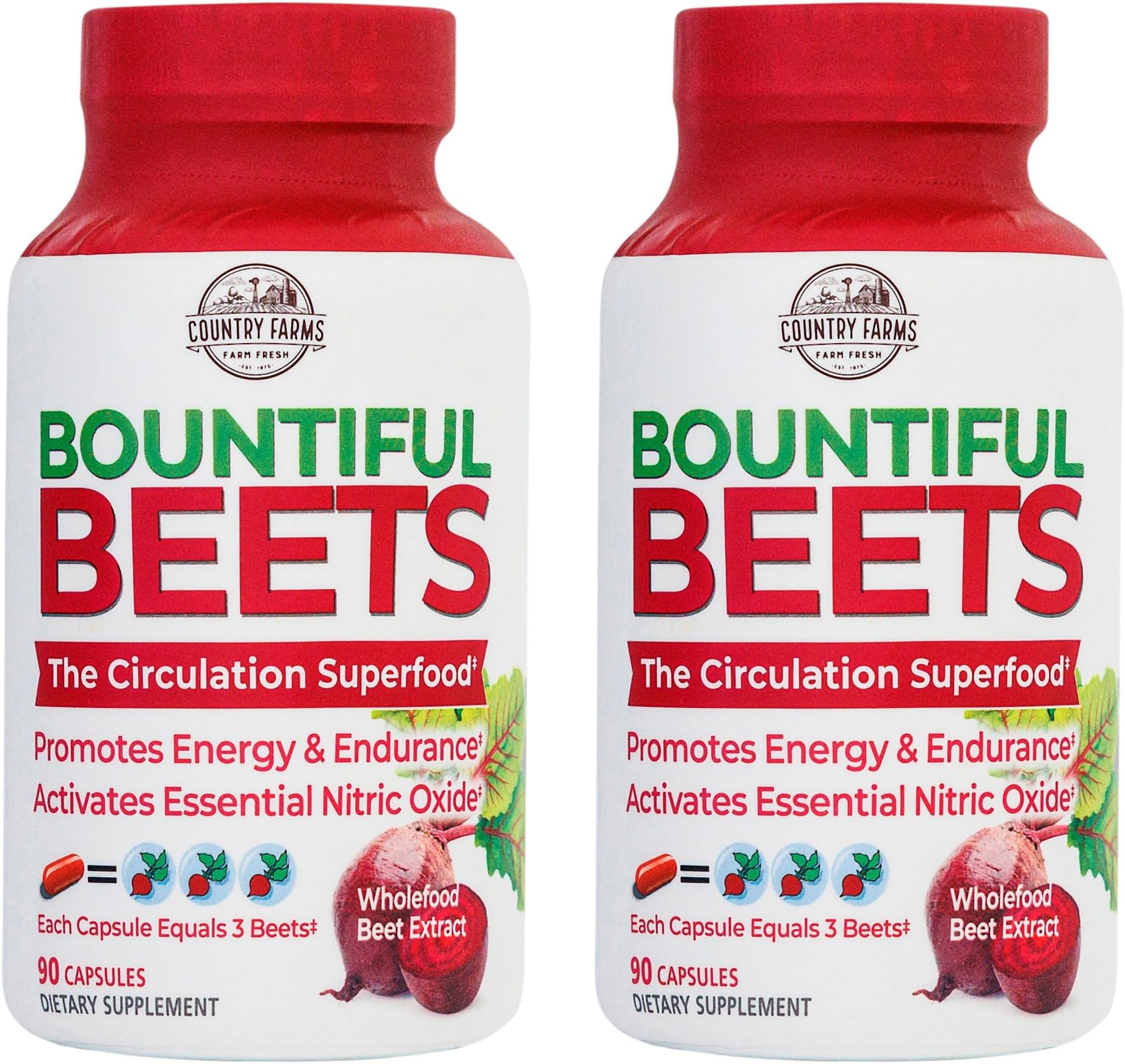 Amazon.com: COUNTRY FARMS Bountiful Beets Root Capsules, Wholefood Beet ...