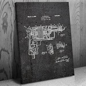 Amazon.com: Electric Power Drill Canvas Print, Carpenter Gift ...