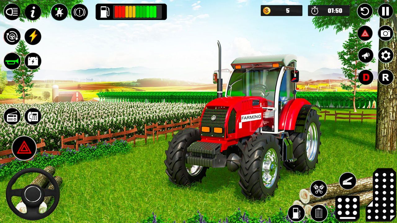 Real Tractor Farming Virtual Modern Tractor Simulator - Village Tractor ...