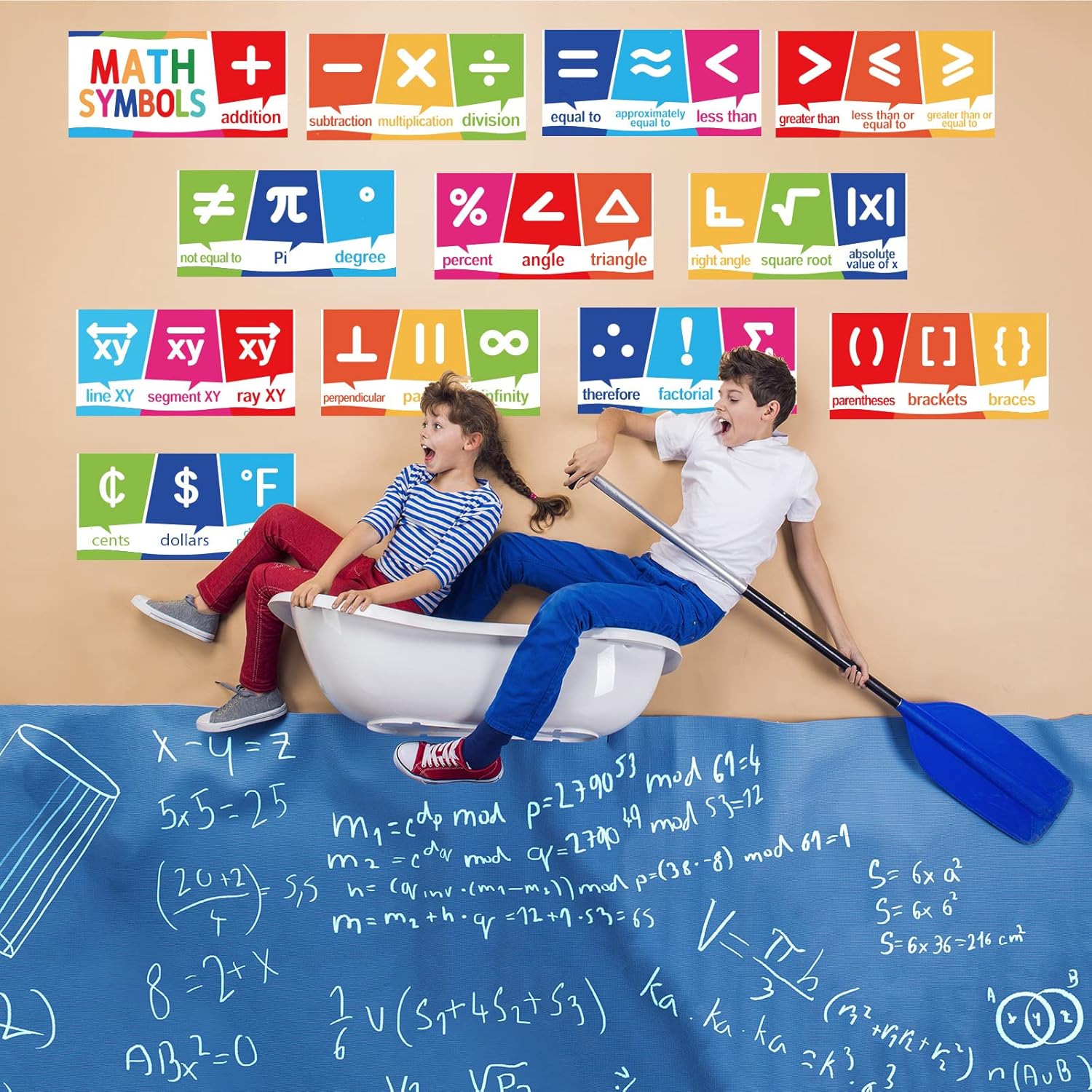 12 Pieces Educational Math Symbols Bulletin Board Australia | Ubuy