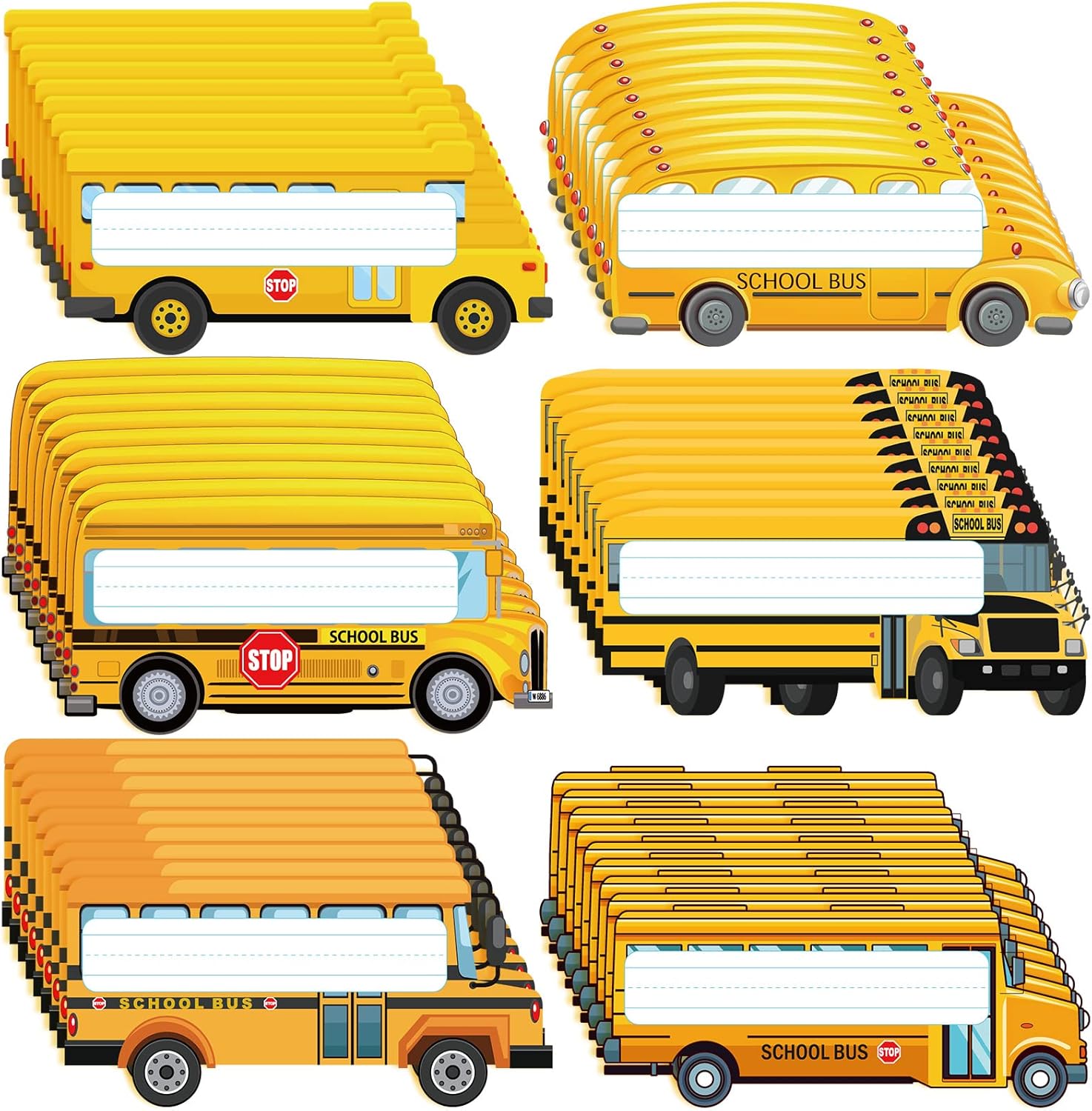 Geyee - 48 etiquetas de nombre para el autobús escolar de computadora ...
