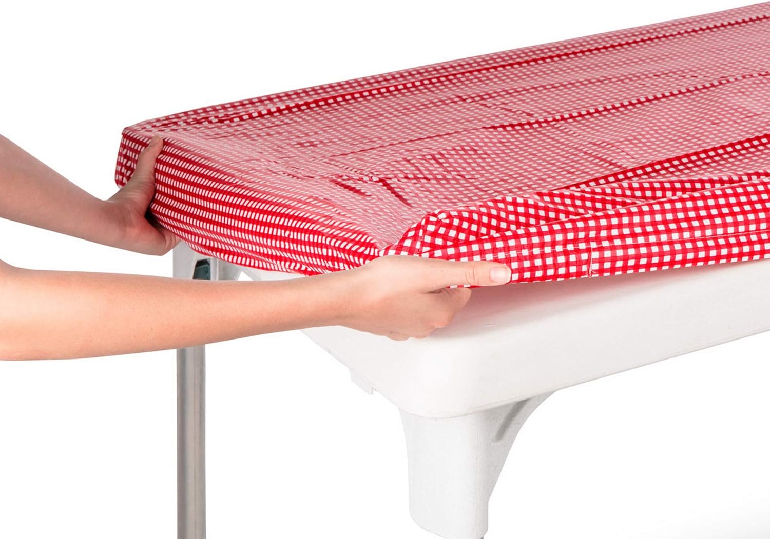 Amazon TopTableCloth Table Cover Red White Checkered Tablecloths