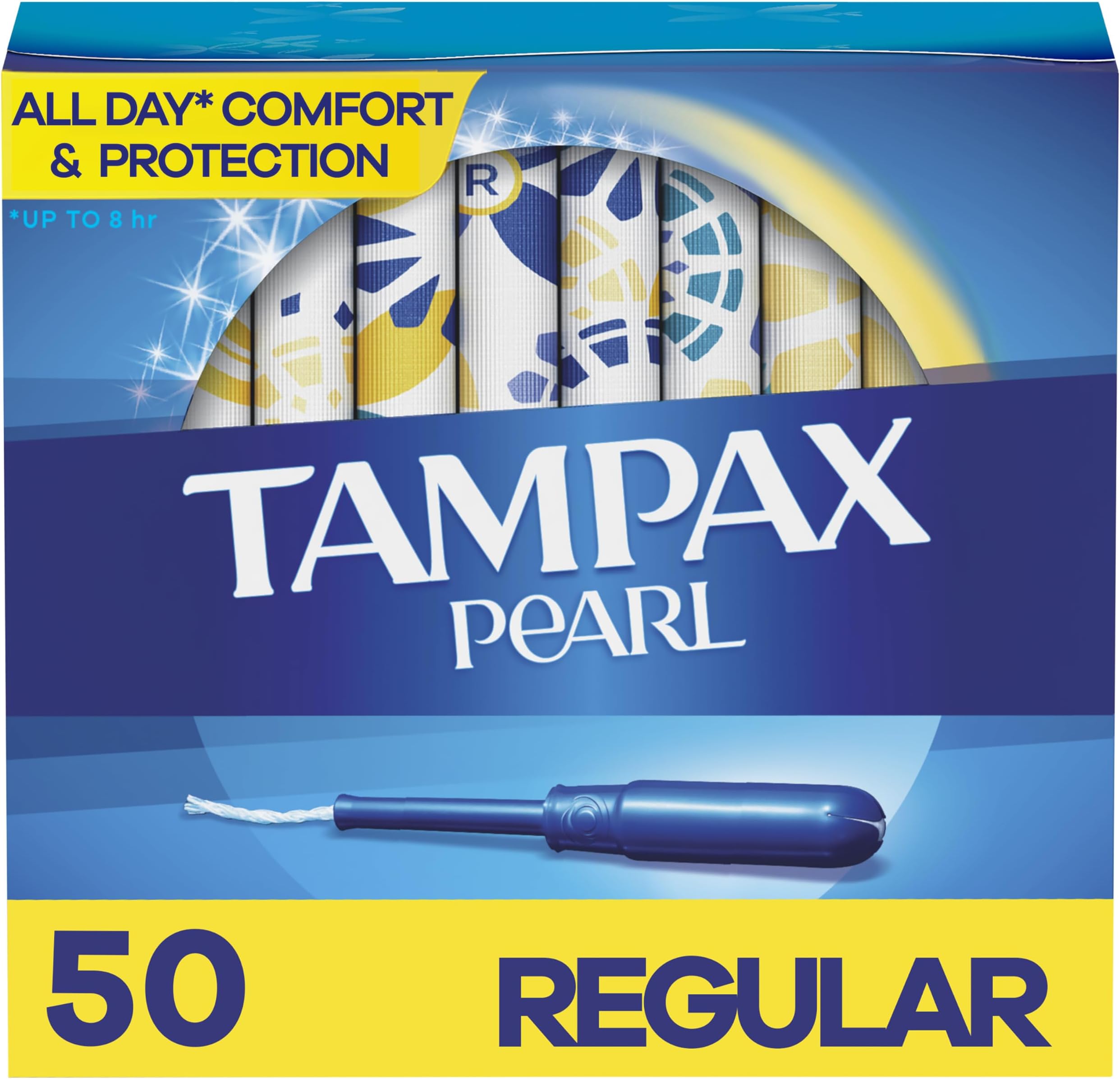Amazon.com: Tampax Pearl Tampons Regular Absorbency, With Leakguard ...