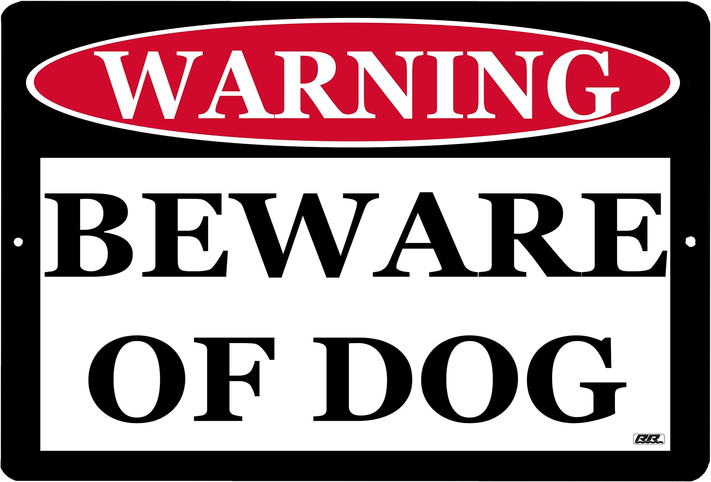 Amazon.com : DIMARONGTON Beware of Dog Sign - 8 x 12 Aluminum Dog on ...