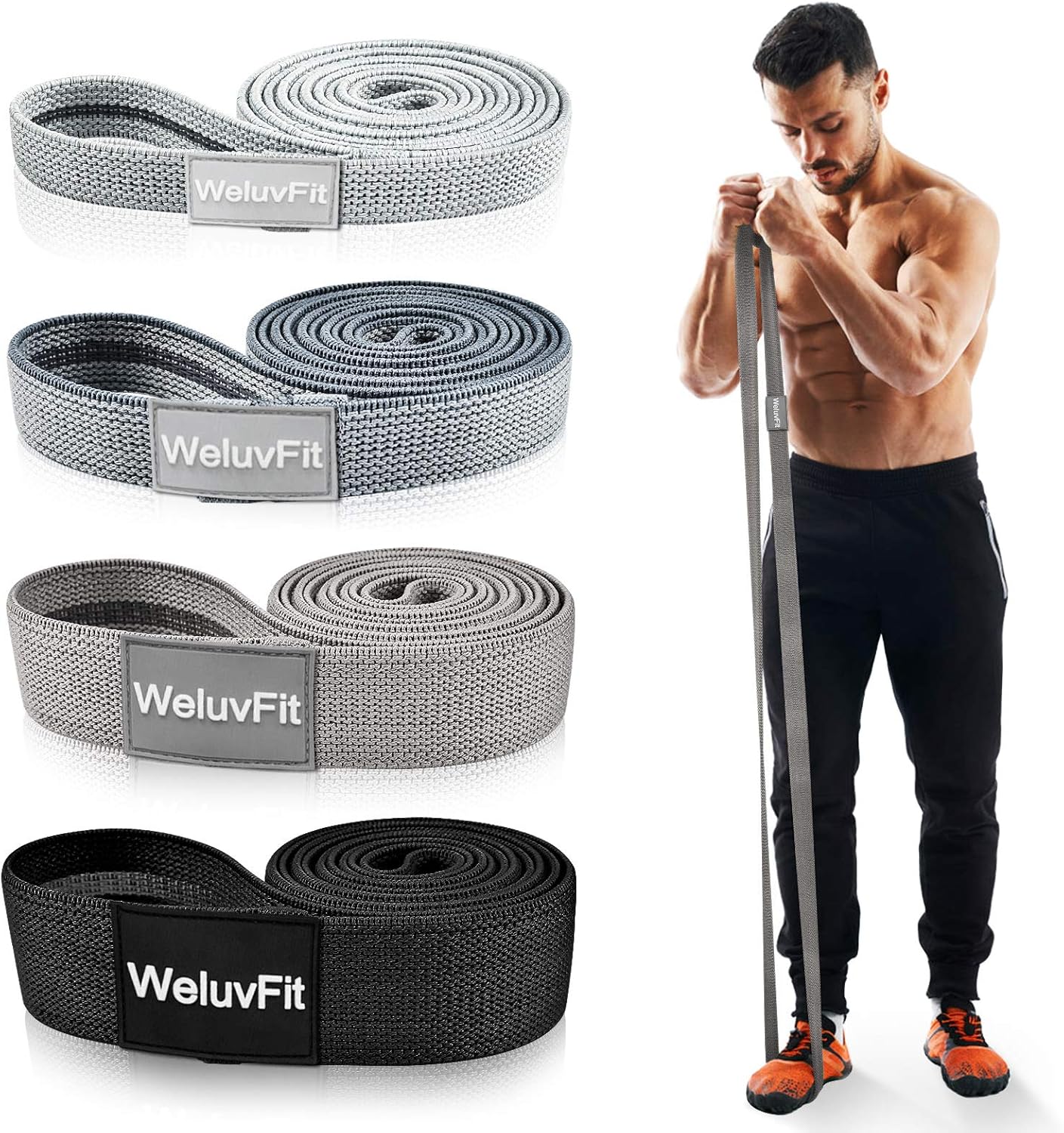 Long Resistance Bands, WeluvFit Workout Bands Resistance for Women and ...