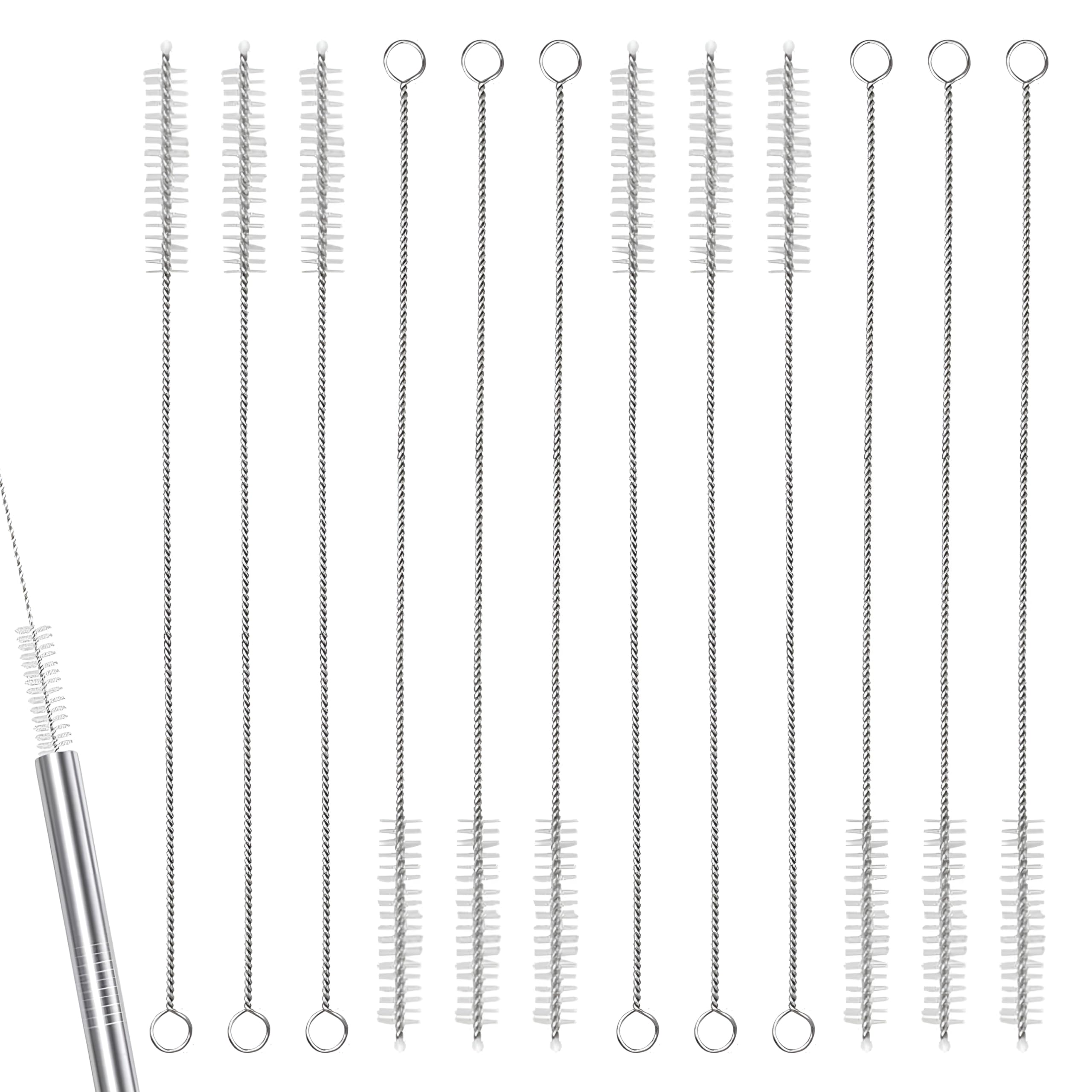 12 Pack Steel Tumbler Test Tubes Brush Long Nylon Cleaning Brush Set ...