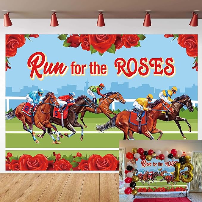 Amazon.com : Kentucky Run for The Roses Backdrop 7x5FT Kentucky Derby ...