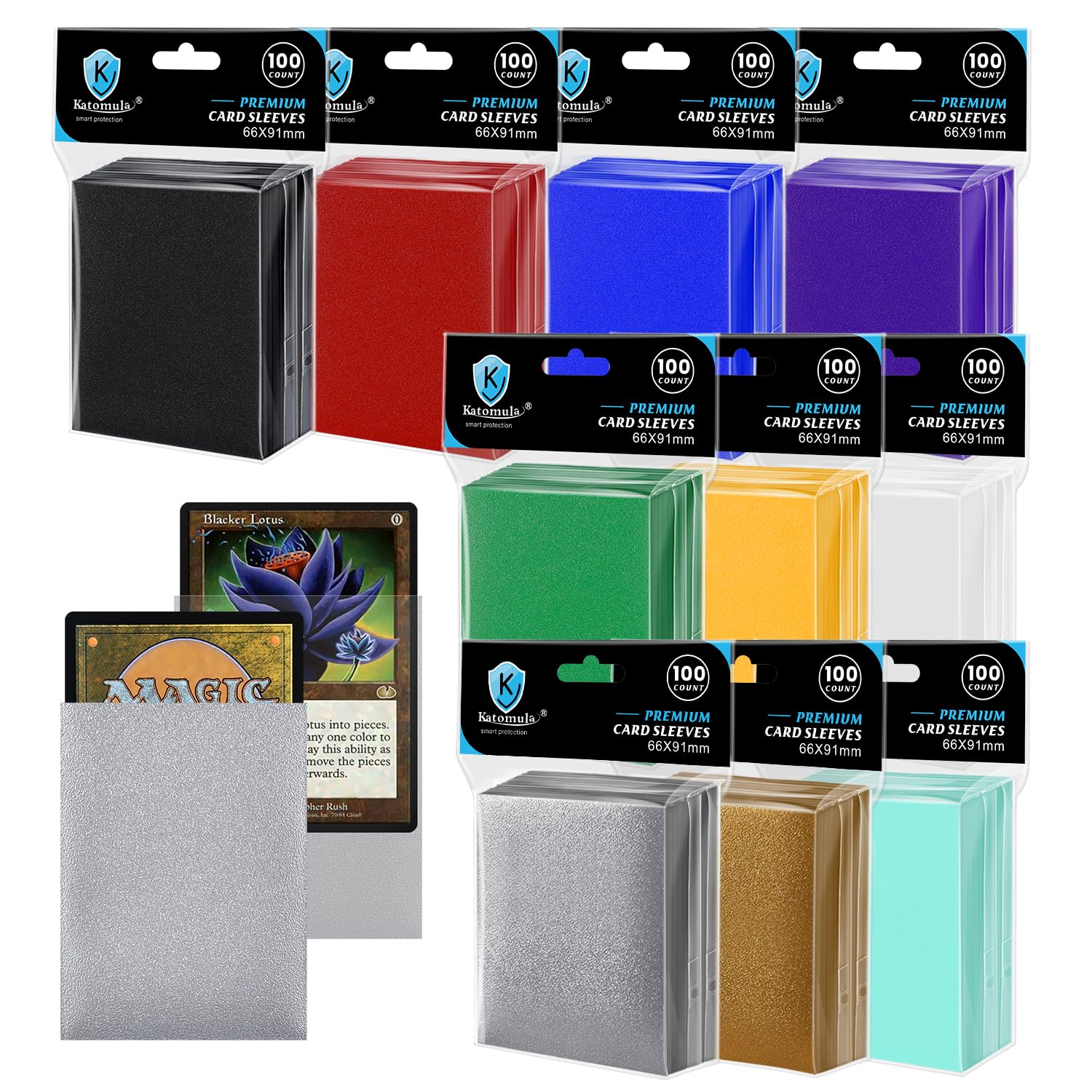 Amazon.com: 1000CT MTG Card Sleeves, Clear Front Textured Back Card ...