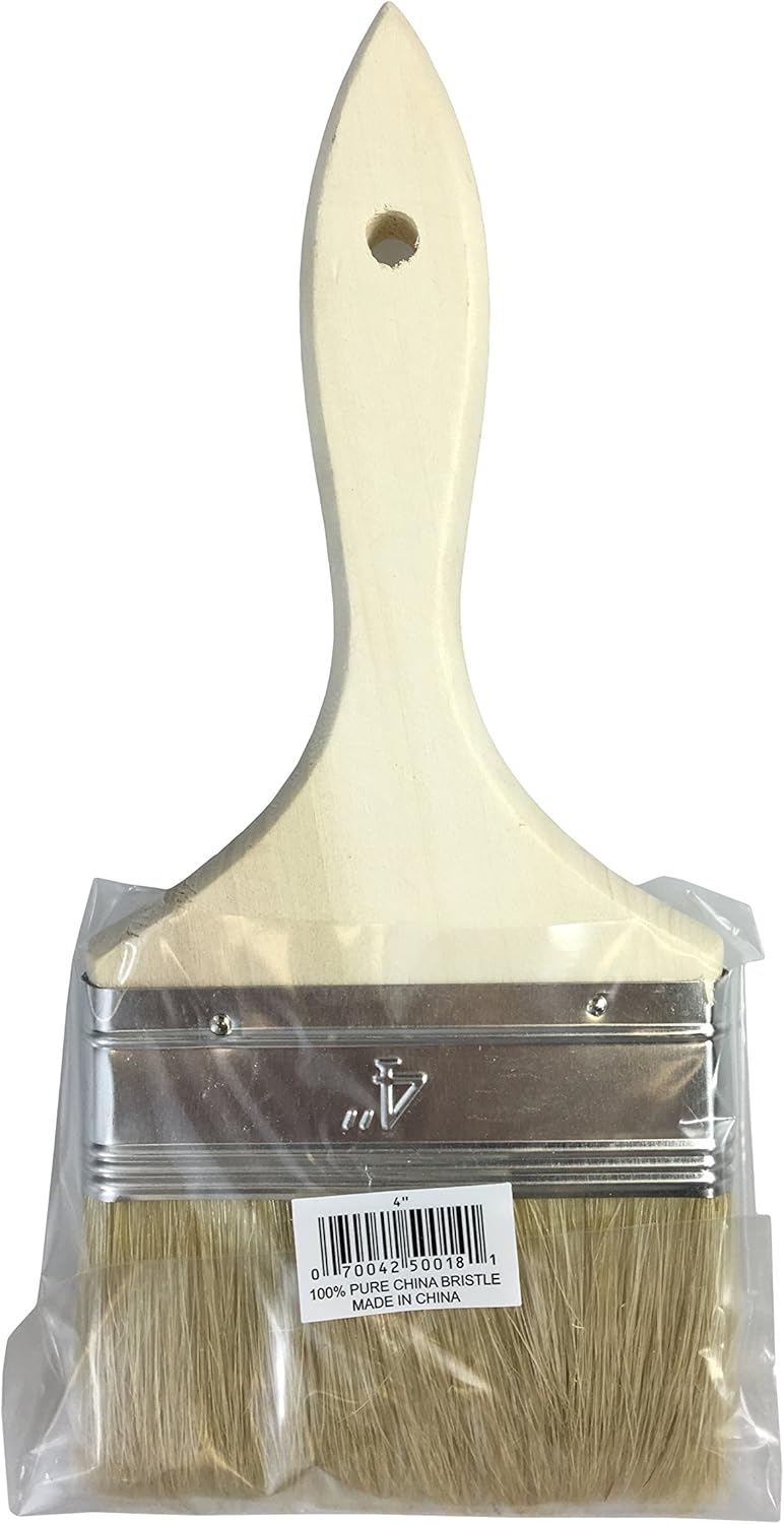 SHUR-LINE 7004250018 4-Inch White Chip Brush - Household Bristle ...