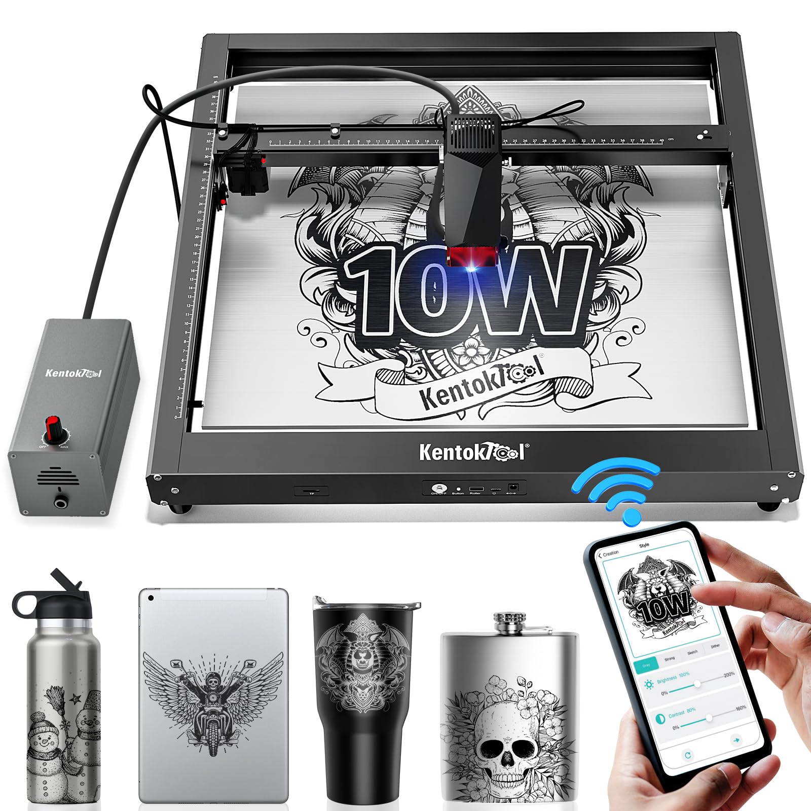 Laser Engraver, JL7 60W Laser Cutter 10W Output Powerful Laser ...