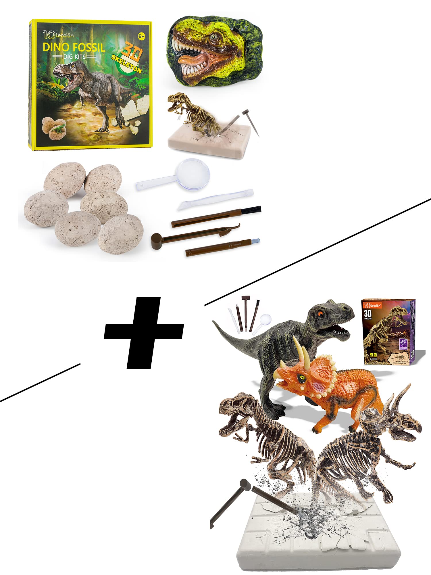 Amazon.com: Dinosaur Fossil Digging Kit for Kids, Dinosaur Eggs ...