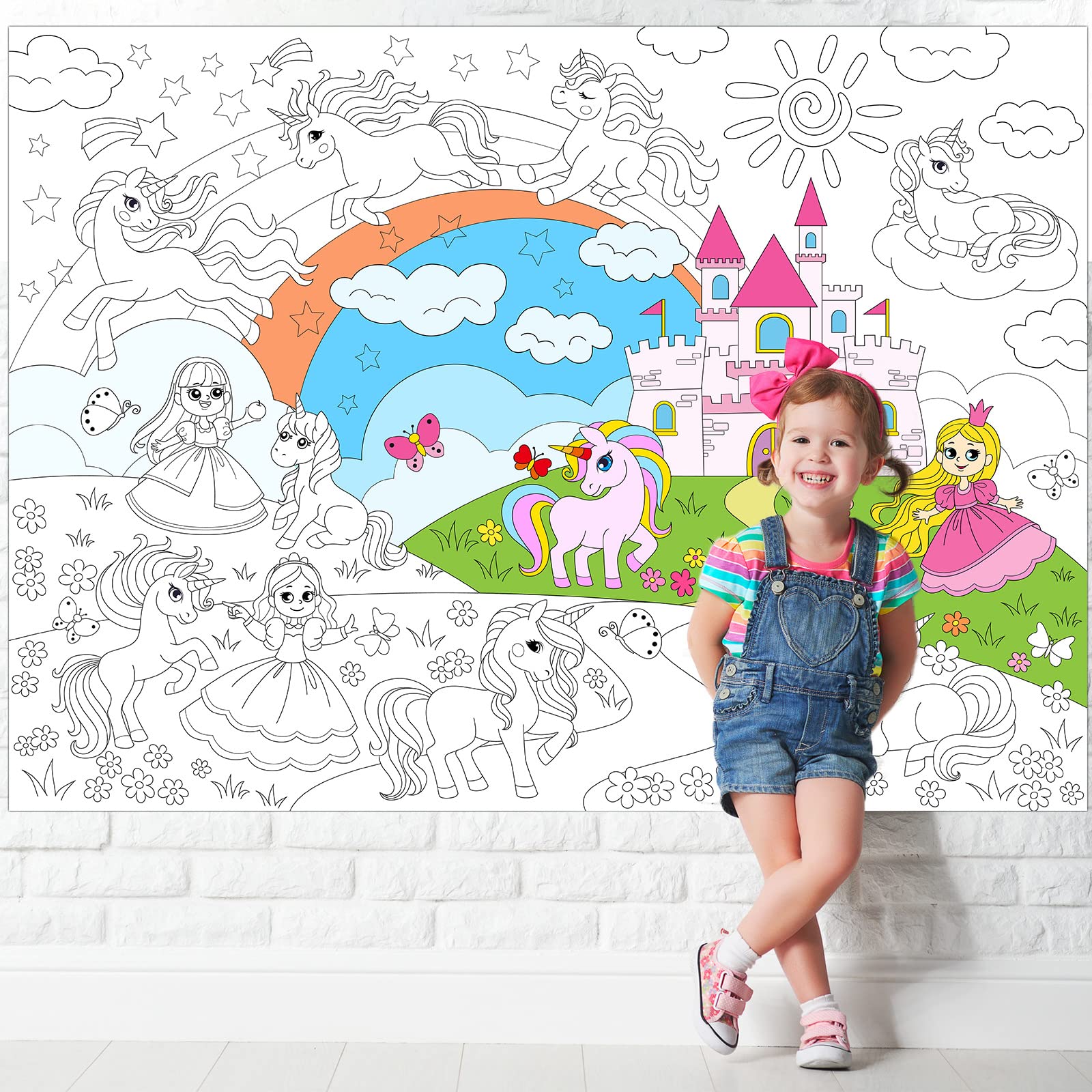 Snapklik.com : Unicorn Giant Coloring Poster For Kids Large Coloring ...