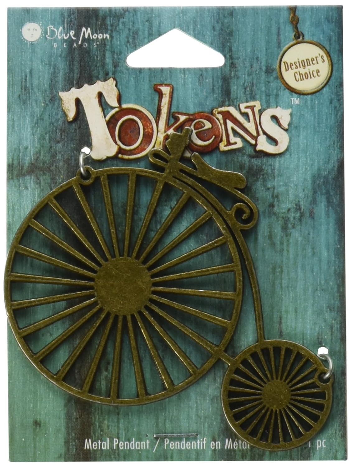 Blue Moon Tokens Metal Pendant, 1/Pkg, Antique Ox Gold Bicycle : Amazon ...