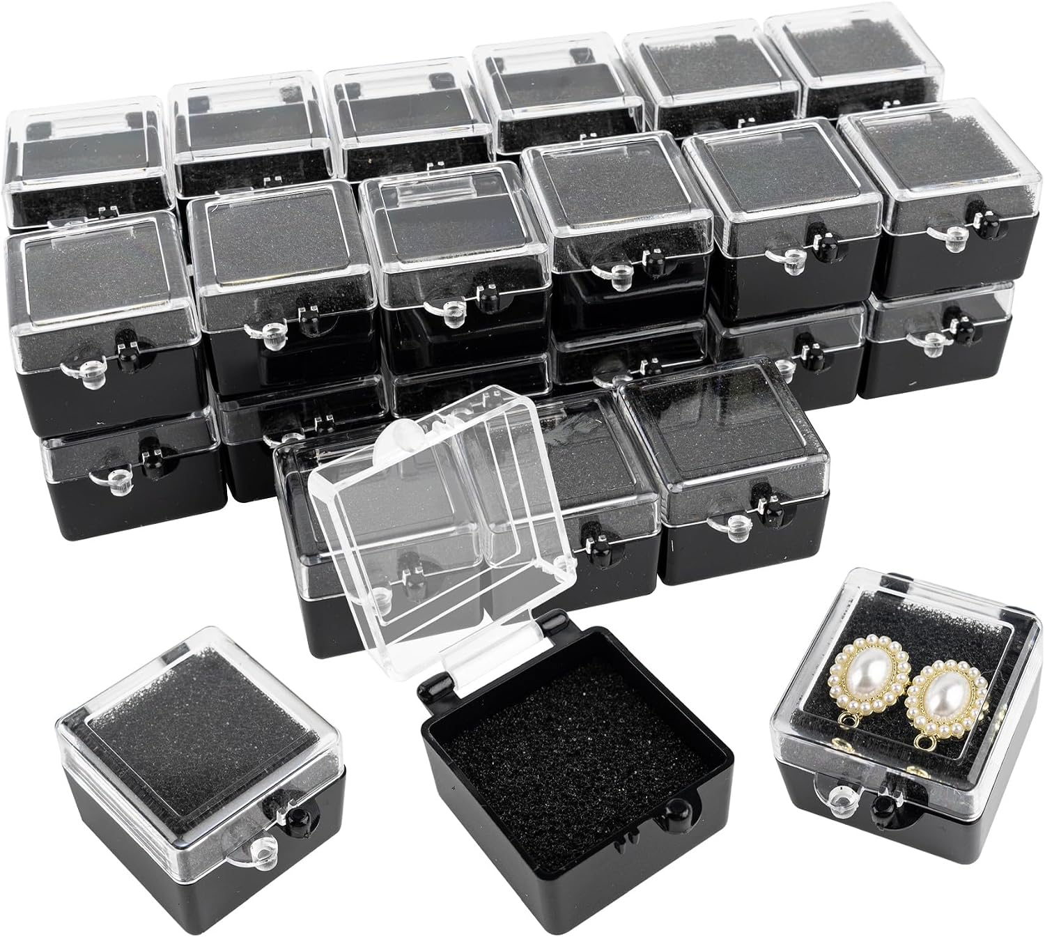 Amazon.com: KINCHYGO, 30 Pack Lapel Pin Storage Boxes Plastic Small ...