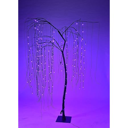 Amazon.com: LIGHTSHARE 7 Feet Halloween Willow Tree, 256 LED Lights for ...
